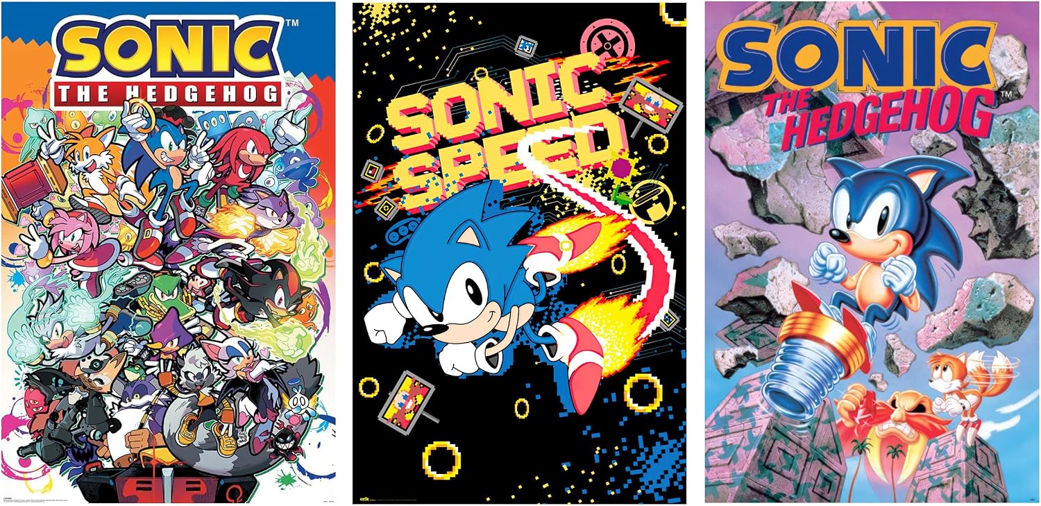 Amazon.com: Sonic The Hedgehog - 3 Piece Gaming TV Show Poster Set (The ...