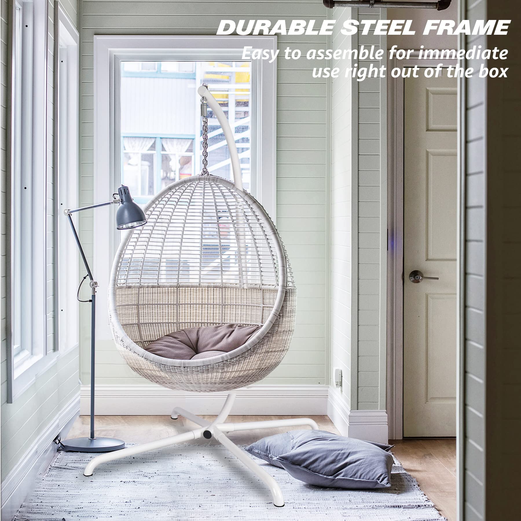 Chihee Hanging Egg Chair Stand,Strong Iron Hammock Chair Frame with ...