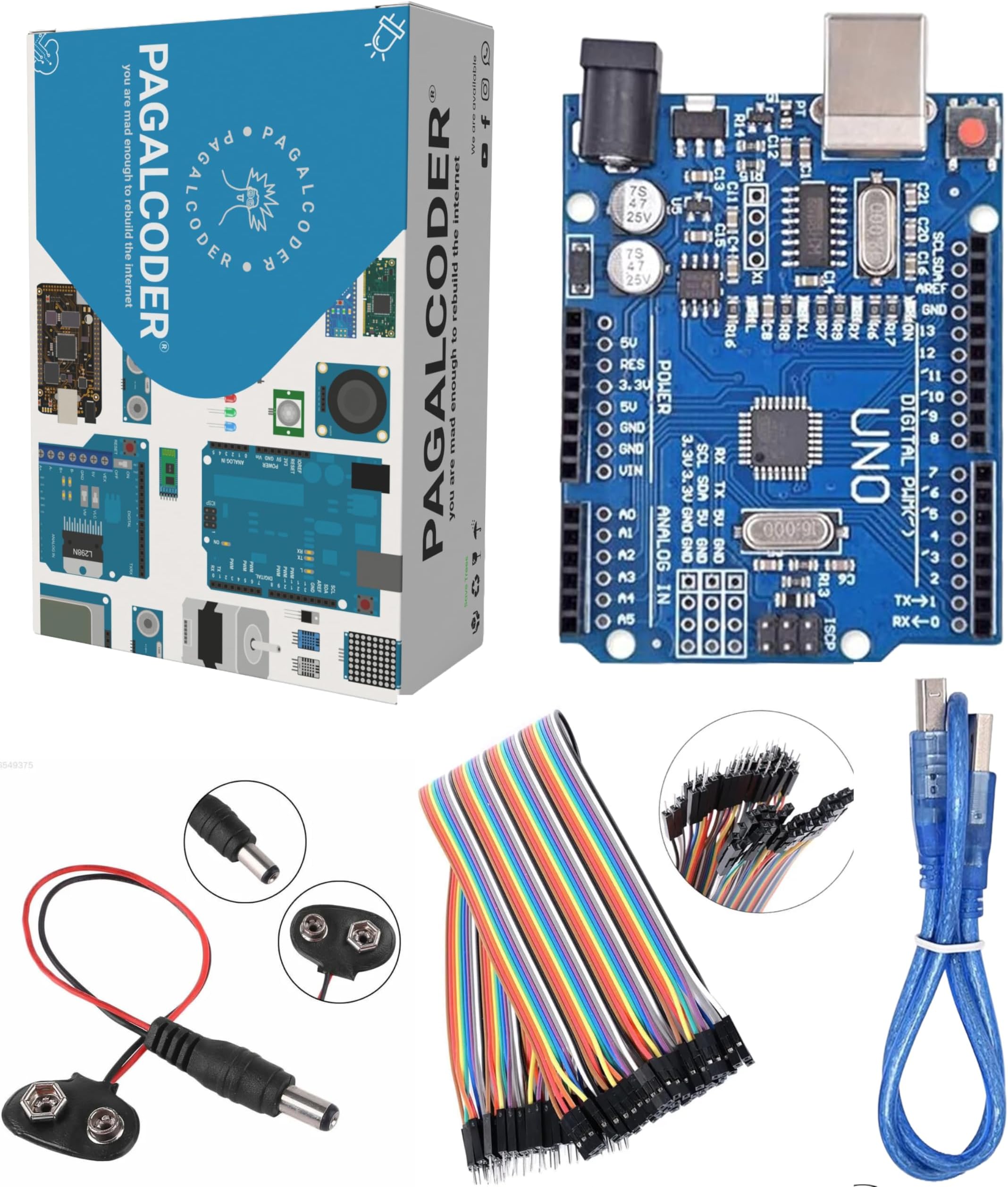 Arduino UNO R3 board with DIP ATmega328P : Amazon.in: Industrial ...