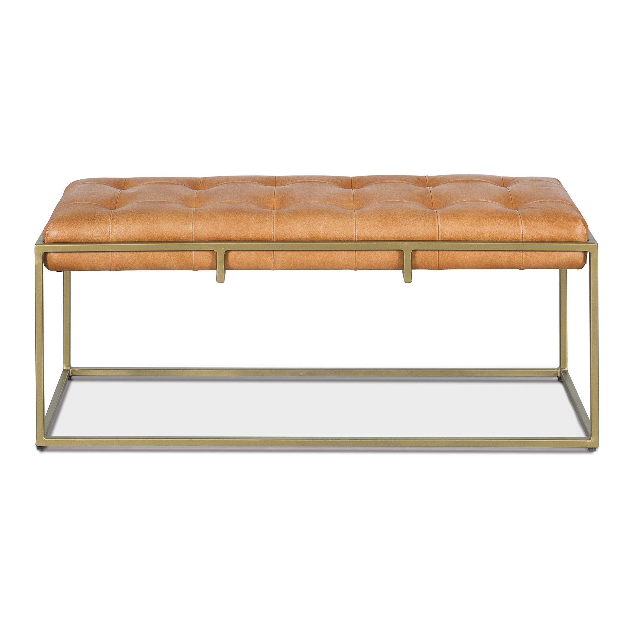 Edgemod Curio Bench in Carbon Saddle Tan