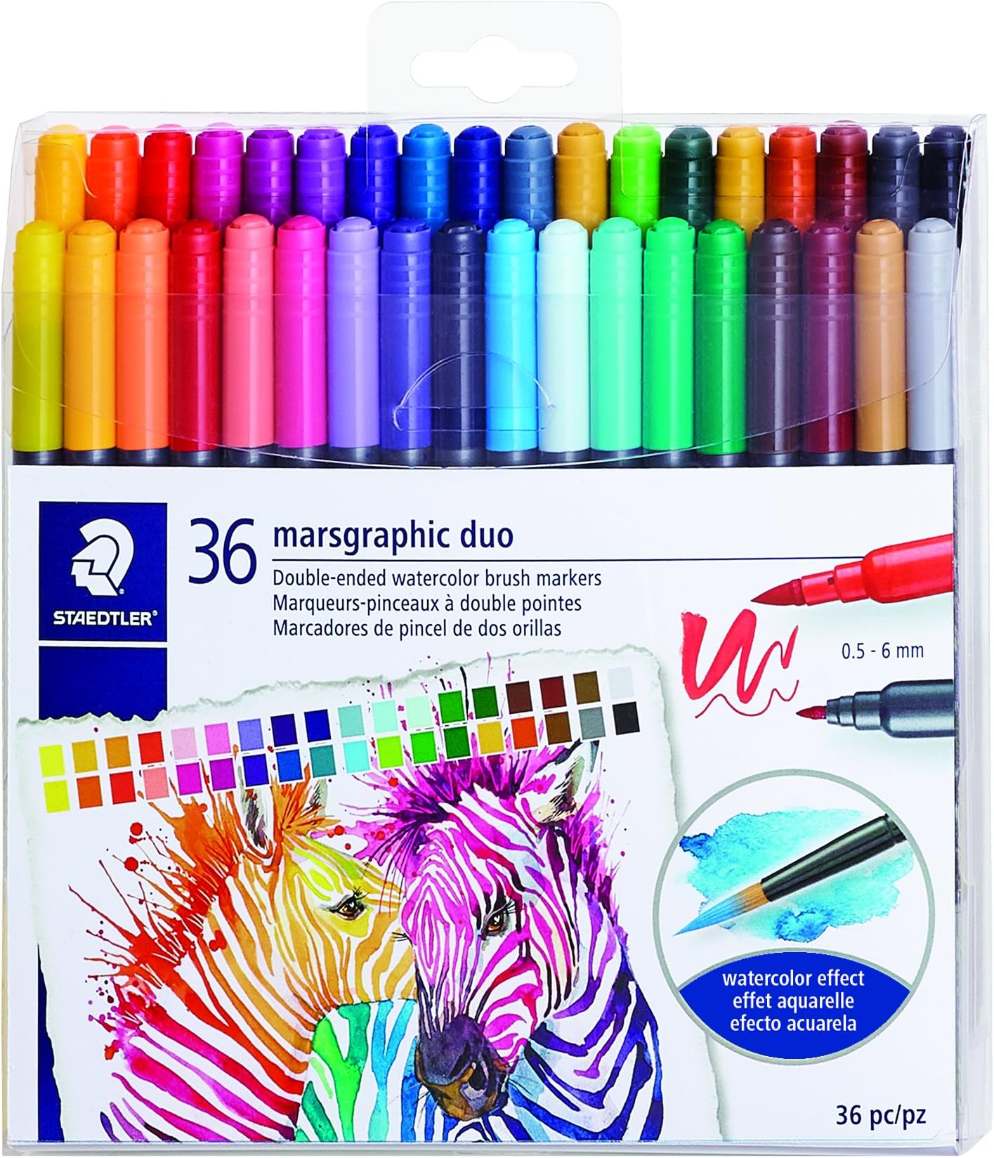 Amazon.com : Staedtler Double-Ended Fiber-Tip Pens, Washable Ink, Fine ...