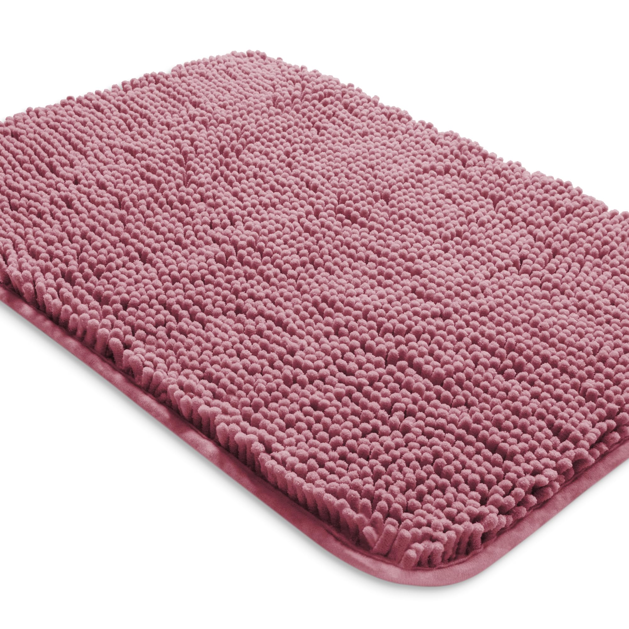 Amazon.com: Yeaban Dusty Rose Bathroom Rugs – Thick Chenille Bath Mats ...