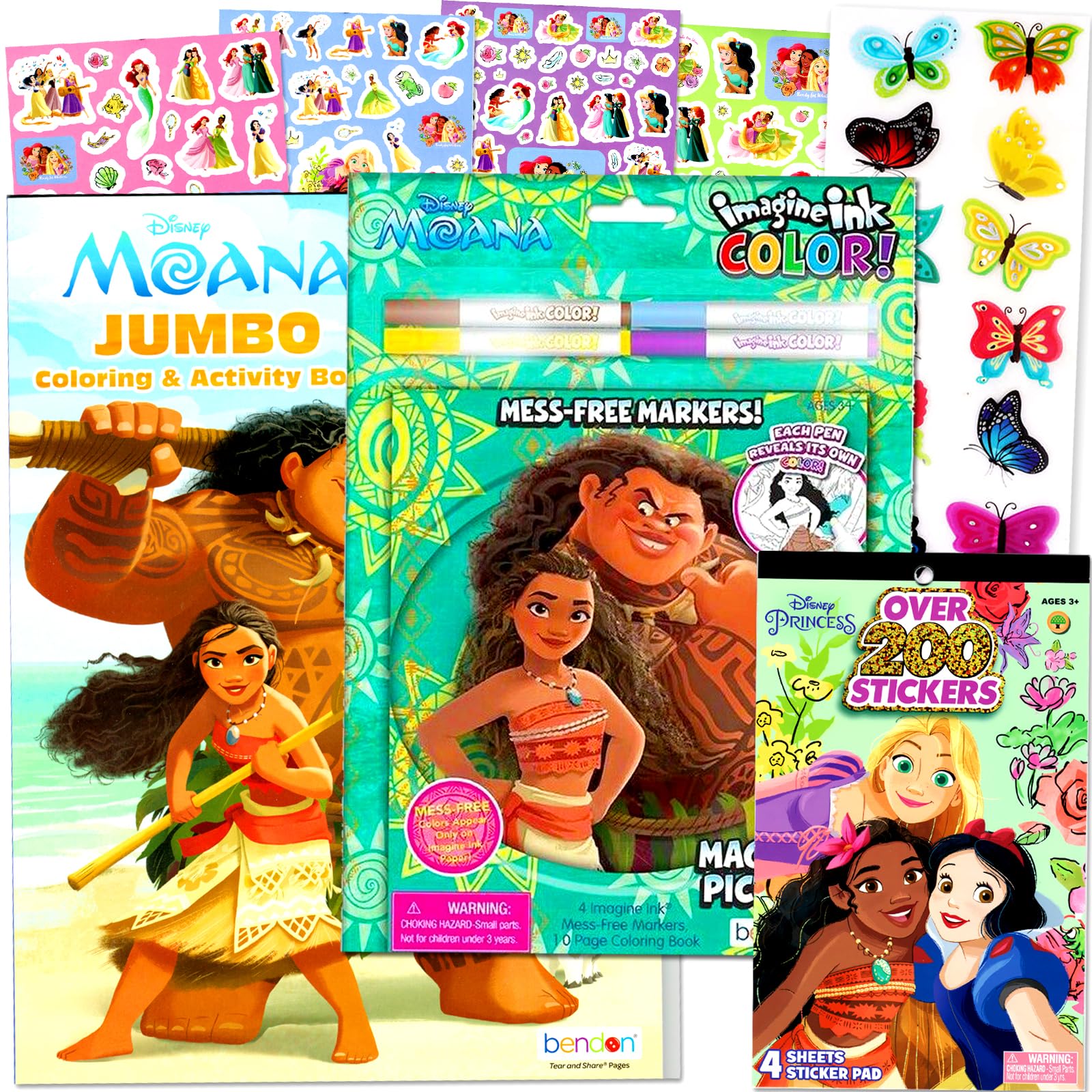 Snapklik.com : Disney Moana Coloring And Activity Books Bundle