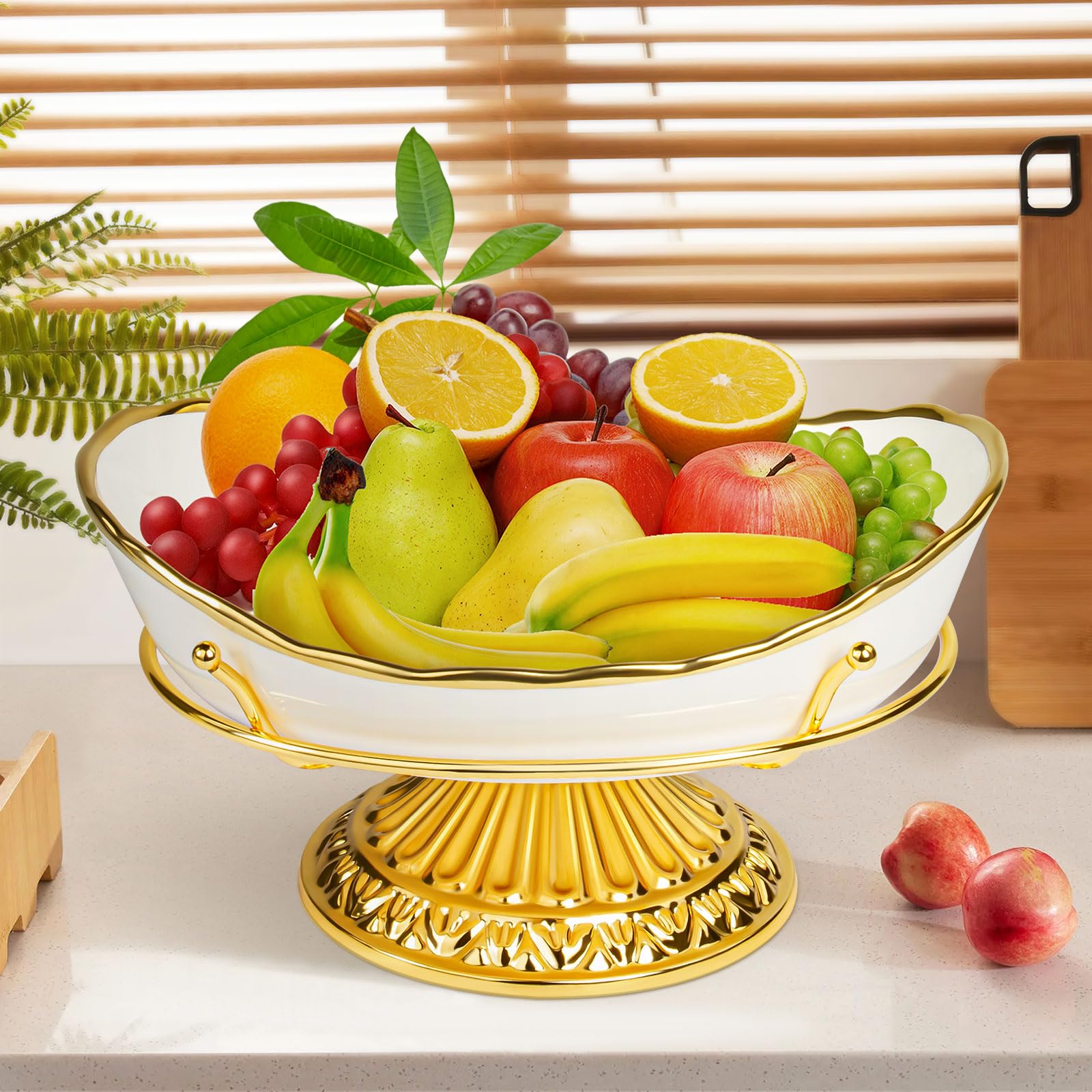 Amazon.com: OdoVow Ceramic Fruit Bowl, Fruit Bowl for Kitchen Counter ...