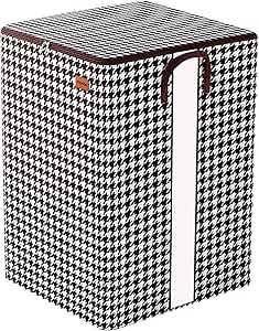 MUDUH Foldable Zipper Storage Box with Lattice Cover, Fabric Storage ...