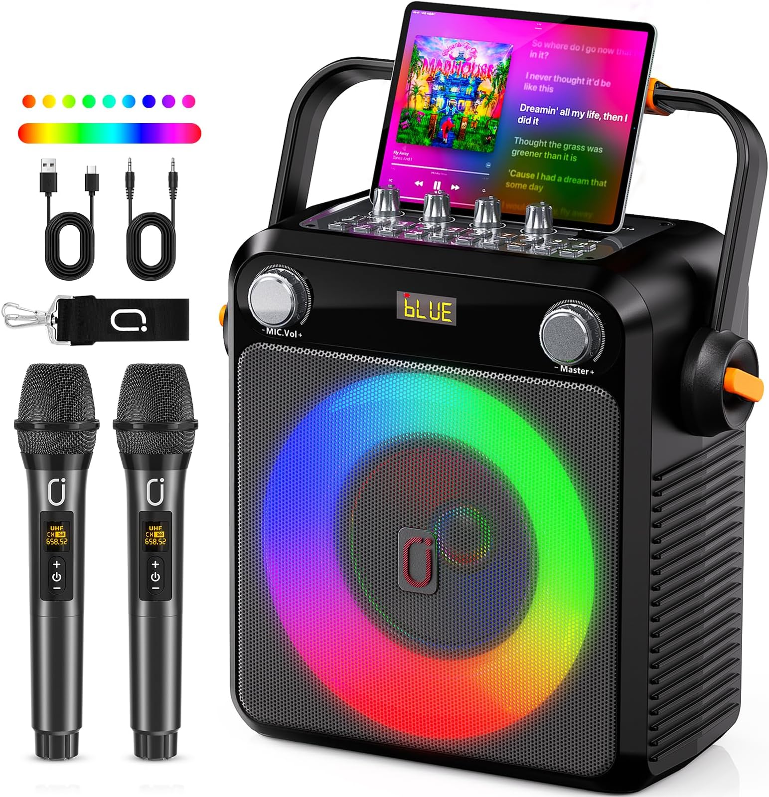 Amazon.com: Singing Machine Portable Karaoke Machine for Adults & Kids ...
