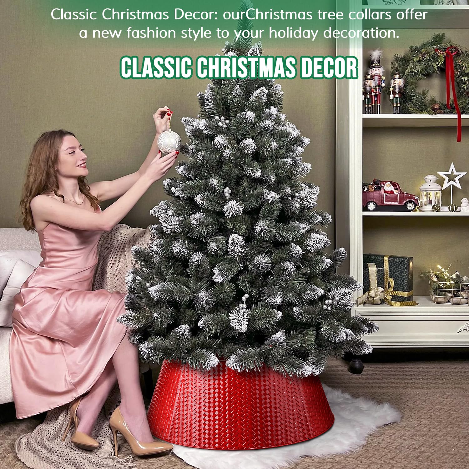 Snapklik.com : Metal Christmas Tree Collar, 28 Inch Christmas Tree ...