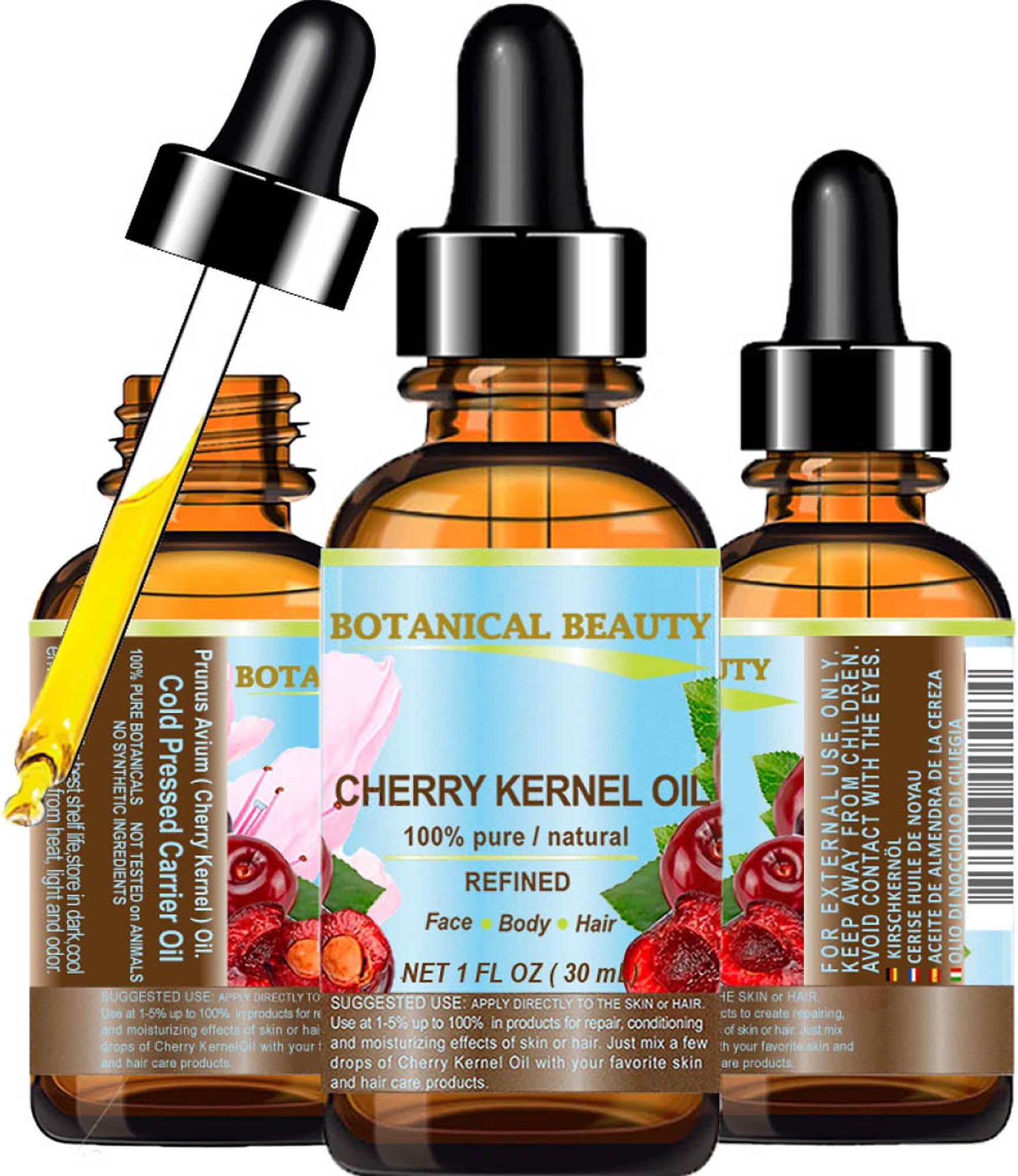 Amazon.com: Italian CHERRY KERNEL OIL 100% Pure Natural Refined ...
