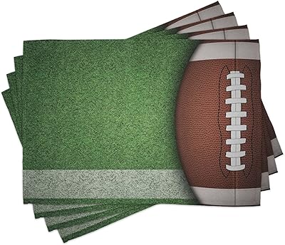 Amazon.com: Bardic Set of 1 Washable Placemat American Football Field ...