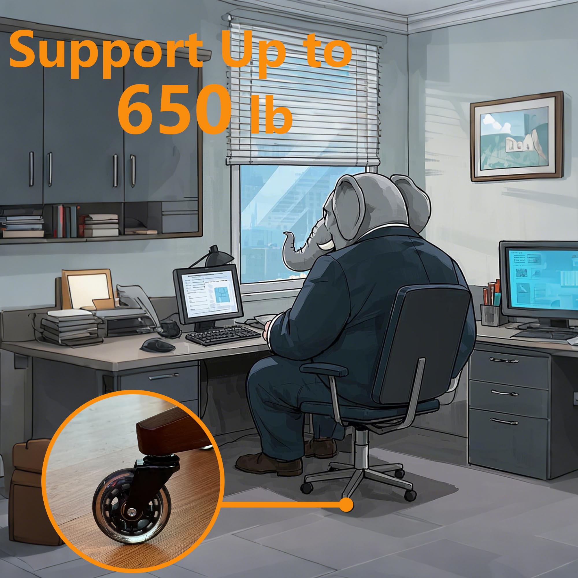 Snapklik.com : Office Chair Replacement Wheels Office Chair Replacement ...