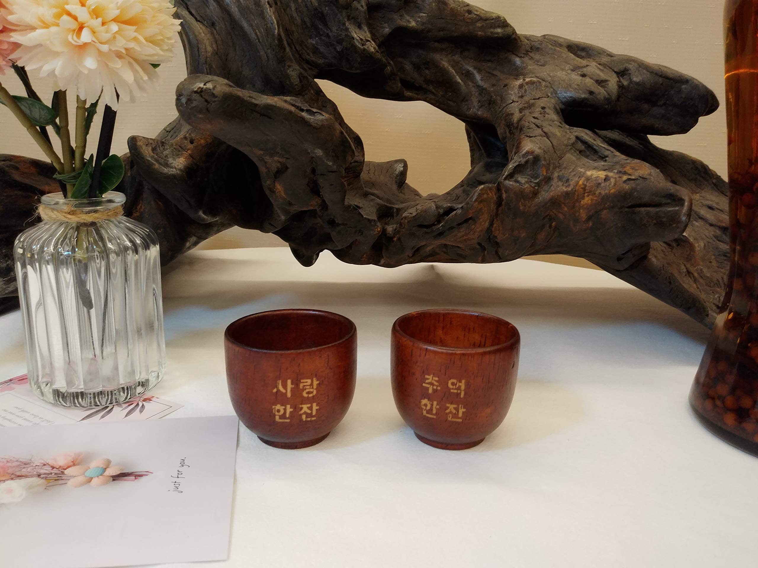 Buy Korean Traditional Handmade lacquered OTTCHIL Wood Sake Soju Tea ...