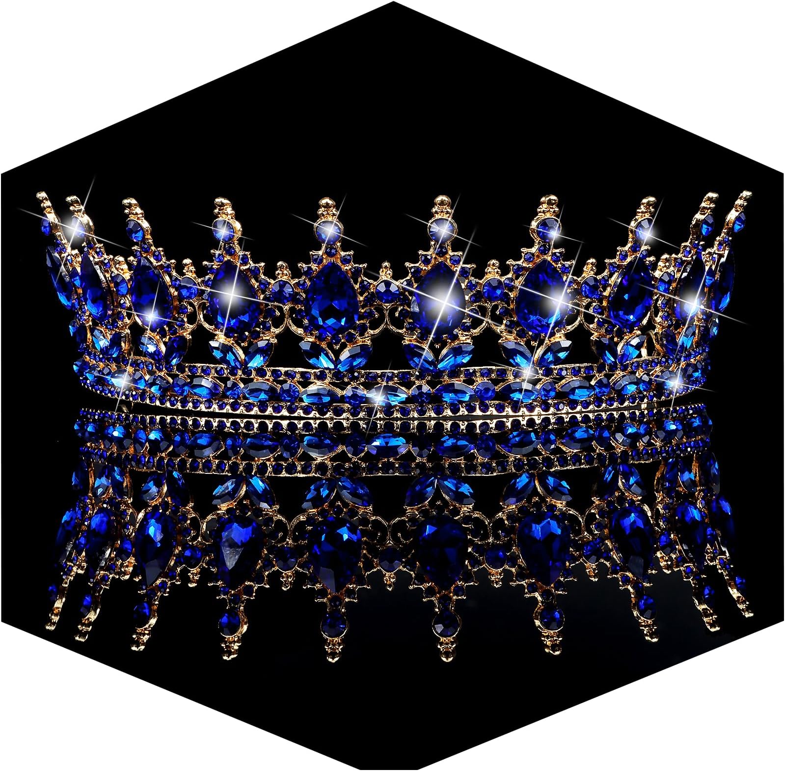 Amazon.com : TOBATOBA Blue Tiaras and Crowns for Women, Crystal Wedding ...