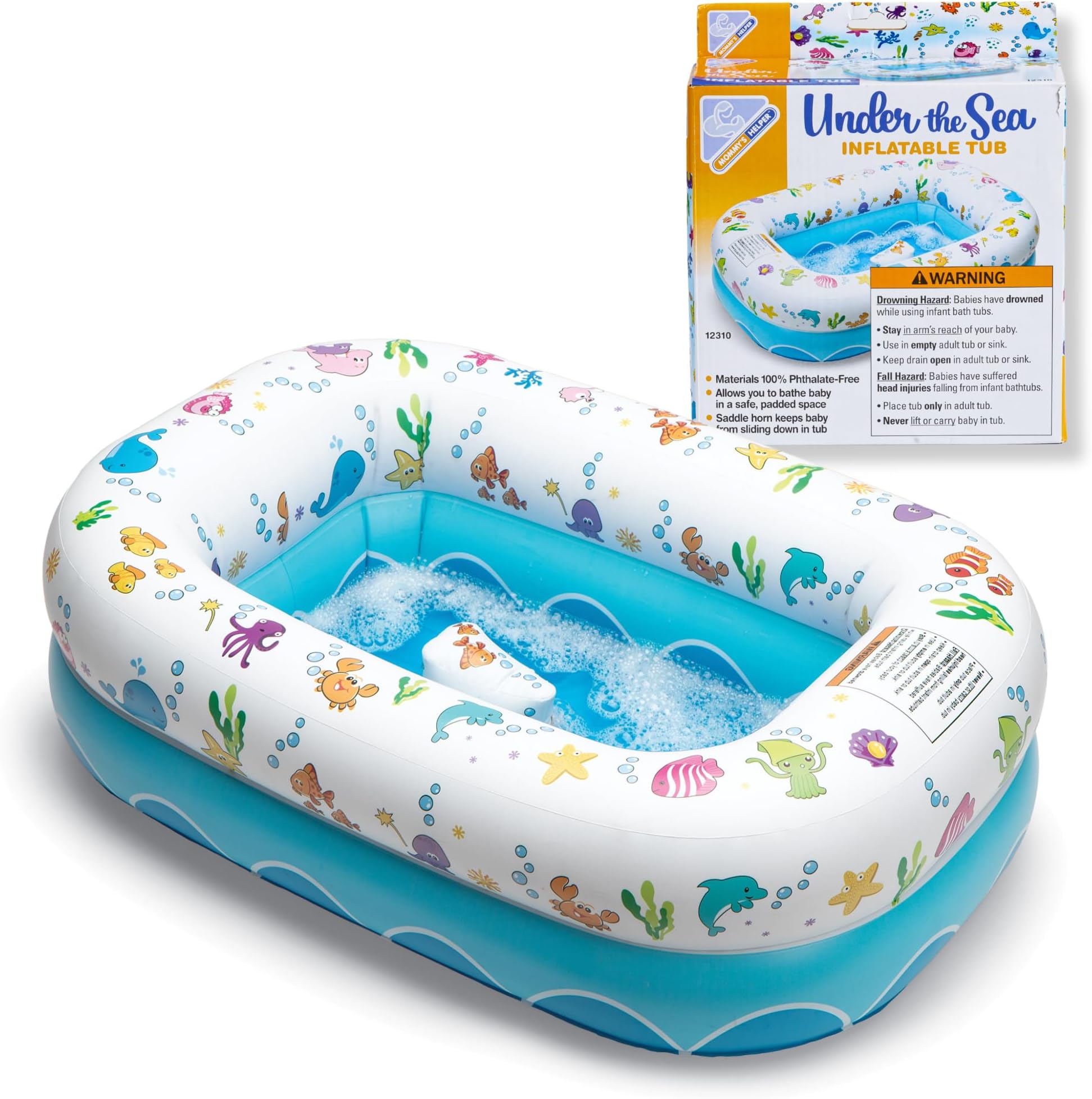 Mommy's Helper | Inflatable Under The Sea Baby Bathtub, Collapsible ...