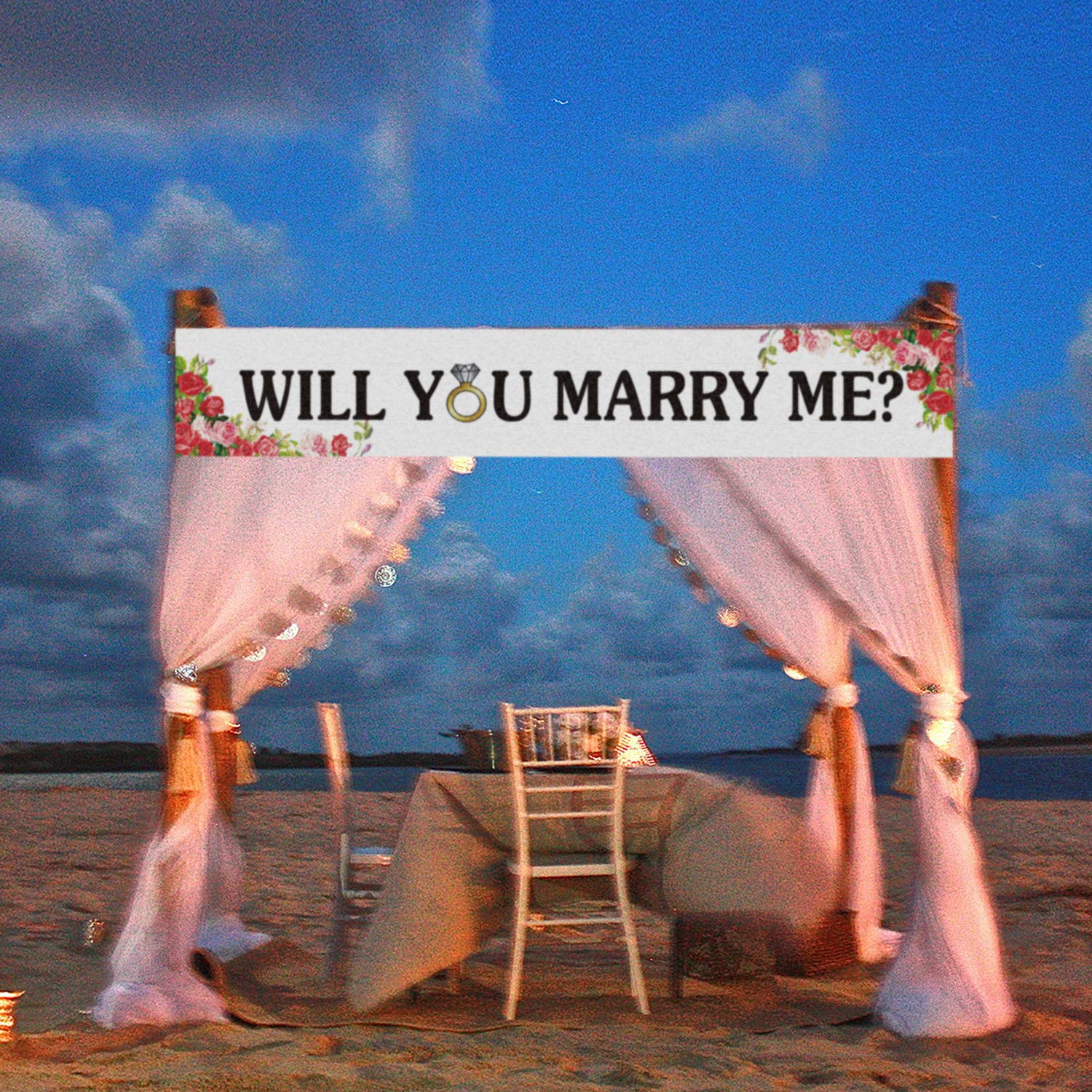 Will You Marry Me Sign On The Beach