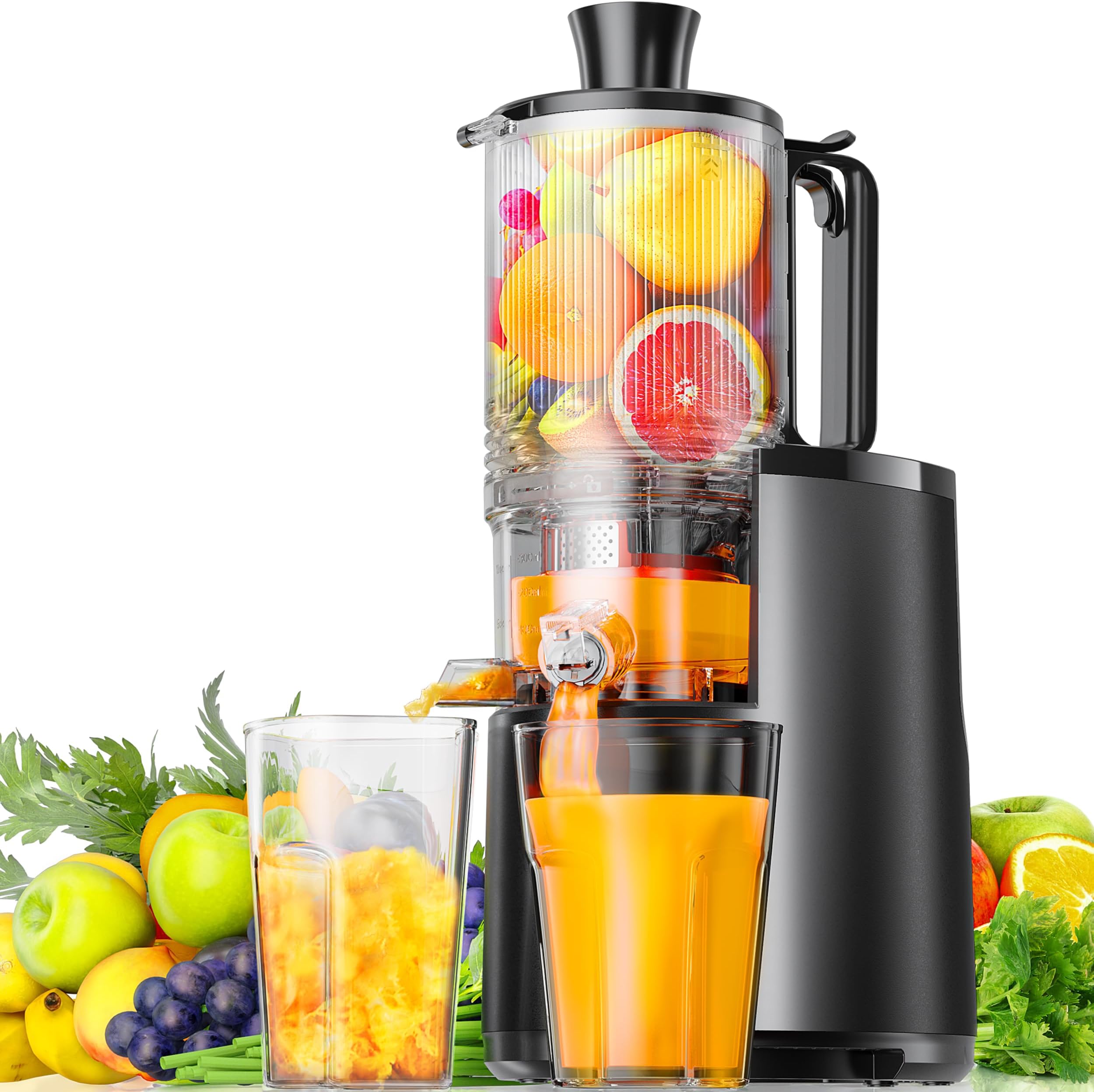 Amazon.com: Juice Machines-SOVIDER Compact Slow Masticating Juicer ...