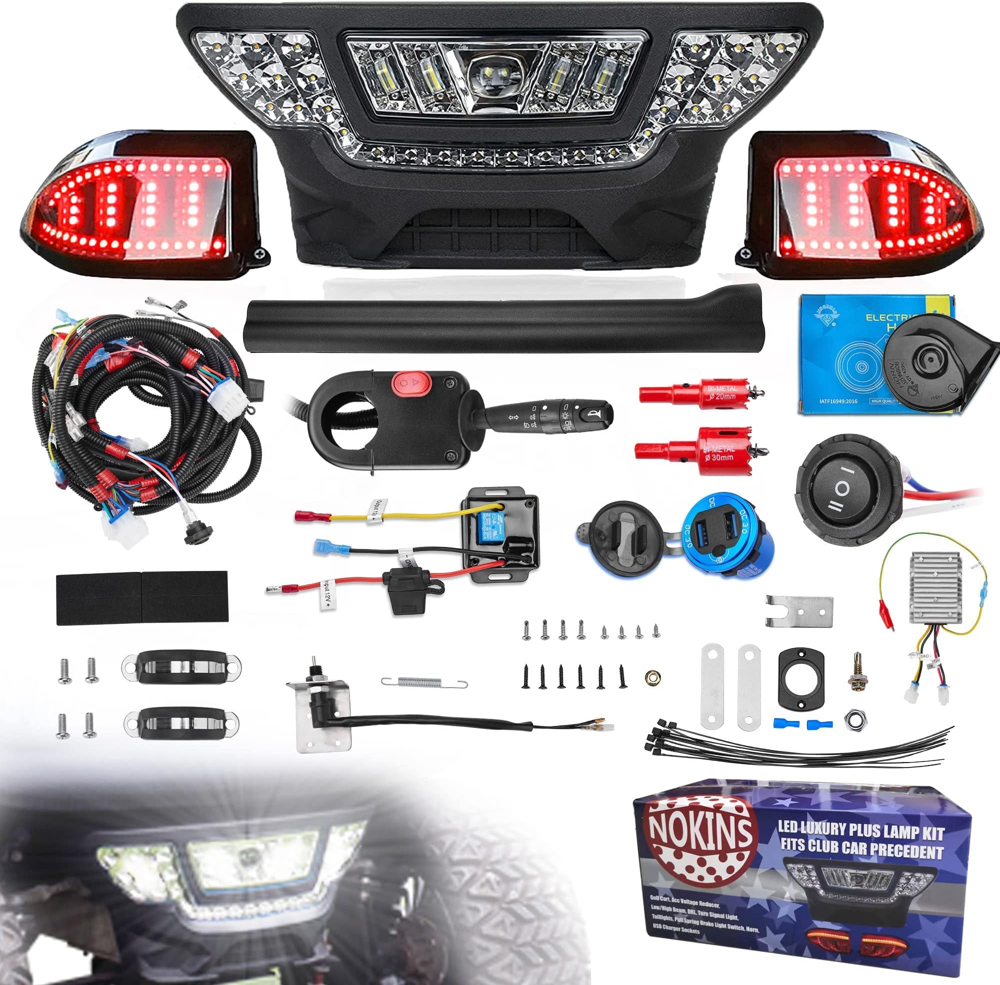 Amazon.com: Complete Deluxe LED Light Kit Club Car Precedent Electric ...