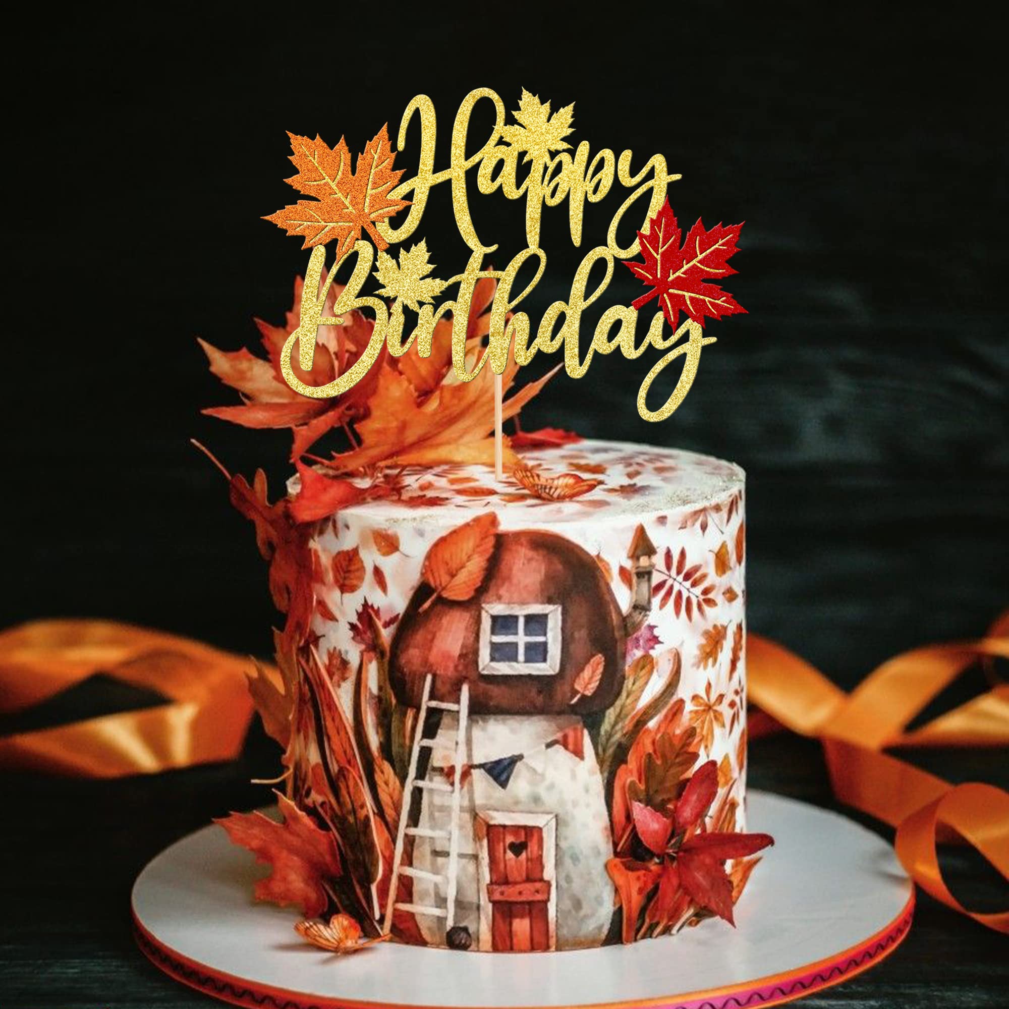 Fall Colors Birthday Cake Leaves In The Breeze Cake
