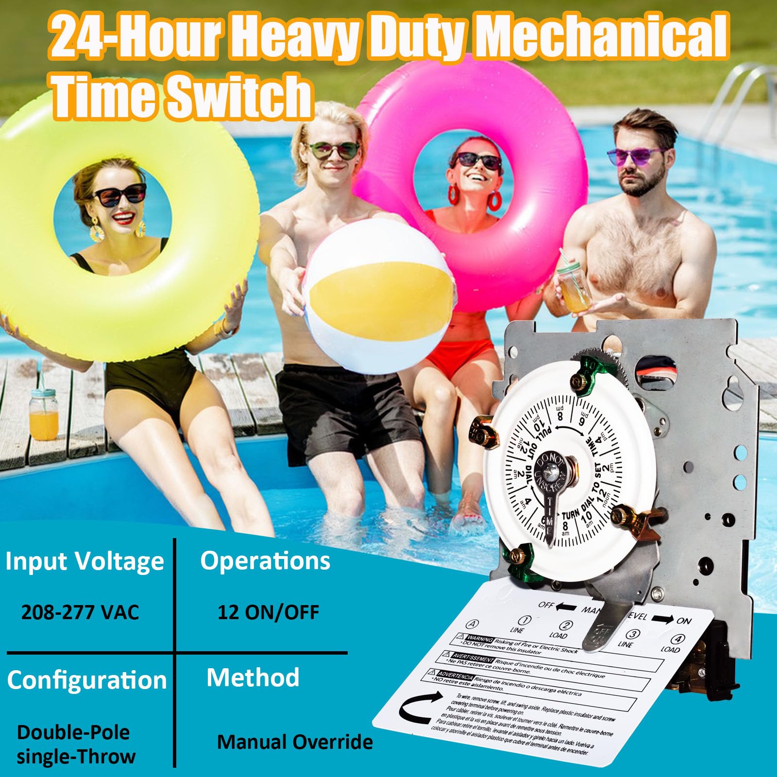Pool Pump Timer Intermatic T104M Mechanical Time Switch Mechanism ...