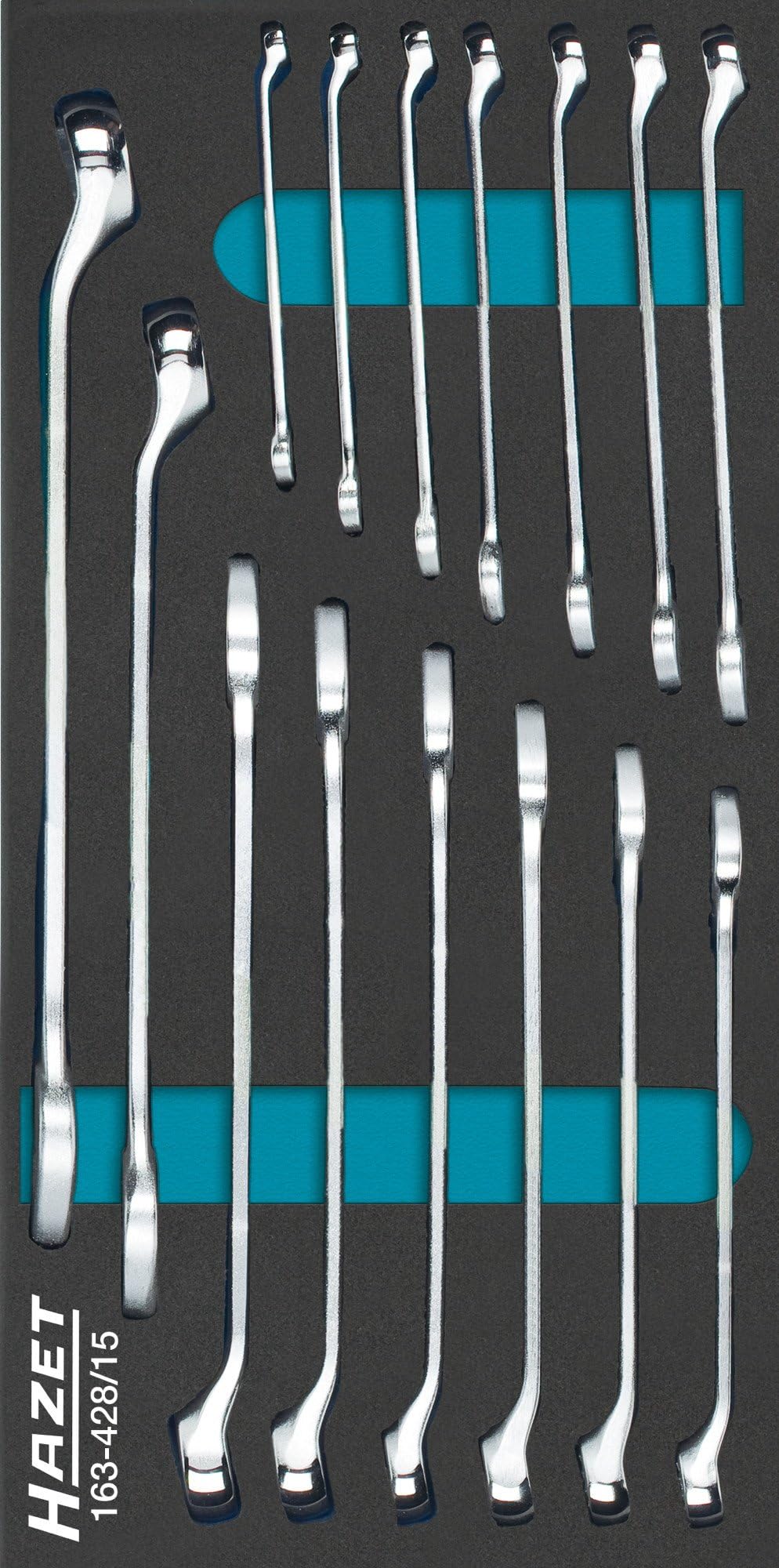 Hazet 163-428/15 Combination Spanner Set, External Double Hexagonal ...