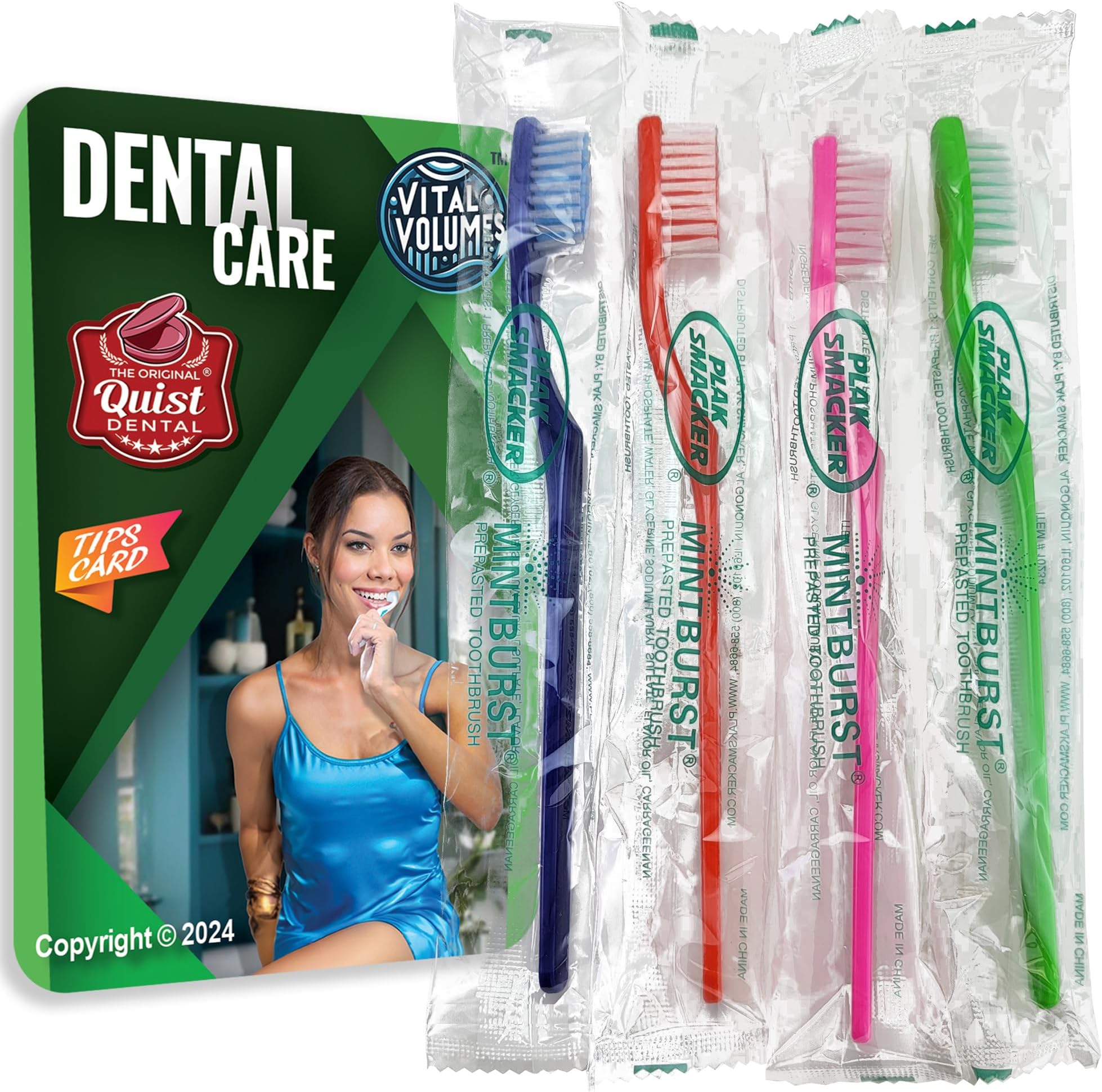 Amazon.com : Mintburst Prepasted Individually Wrapped Toothbrushes (36 ...