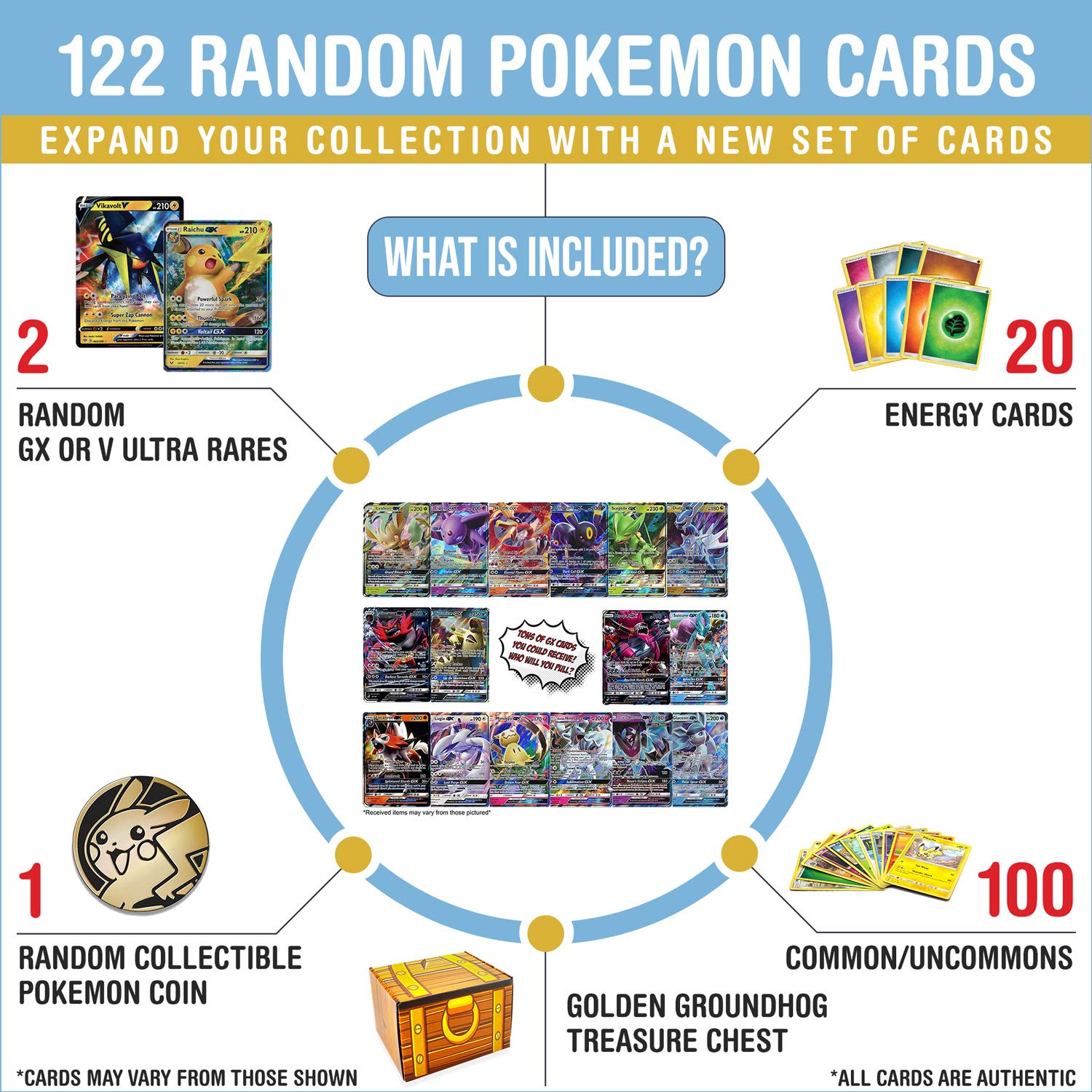 100 Pokemon Cards Plus 20 Energy Bonus 2 Legendary And Or Ultra ...