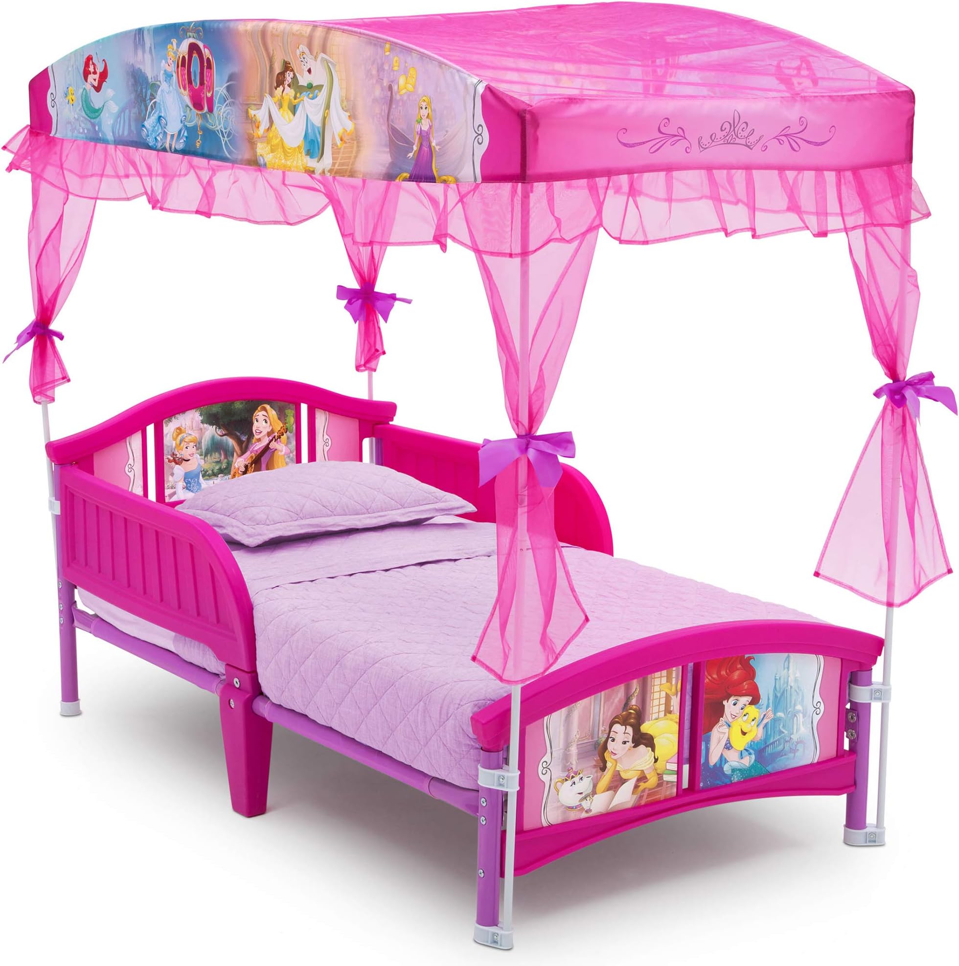 Amazon.com : Delta Children Canopy Toddler Bed, Disney Princess : Baby