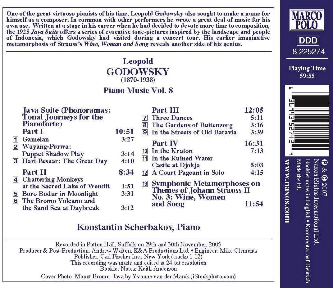 Godowsky - Piano Music, Vol 8: Java-Suite: Amazon.co.uk: CDs & Vinyl