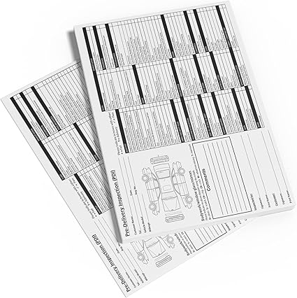 Vehicle Pre Sales/Delivery Inspection PDI Form NCR Pad - A4 2pt ...