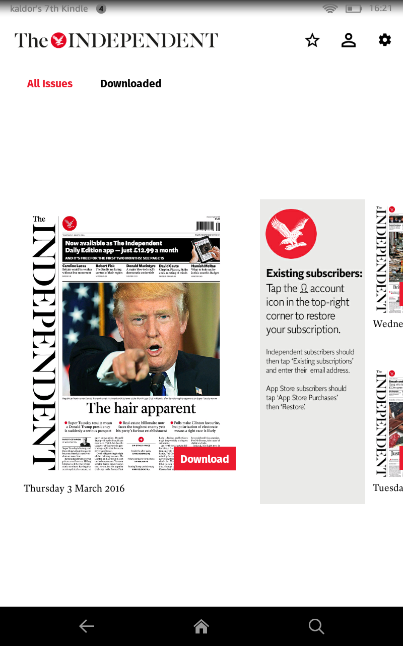 The Independent Daily Edition - App on the Amazon Appstore