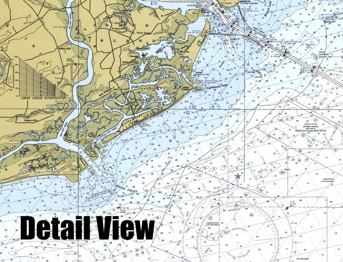 Chart 11485 Pdf NOAA Nautical Chart – Charleston Harbor And Approaches ...
