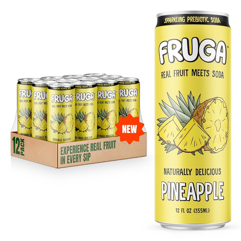 FRUGA Pineapple Prebiotic Soda Drink Sparkling Fruit Philippines | Ubuy