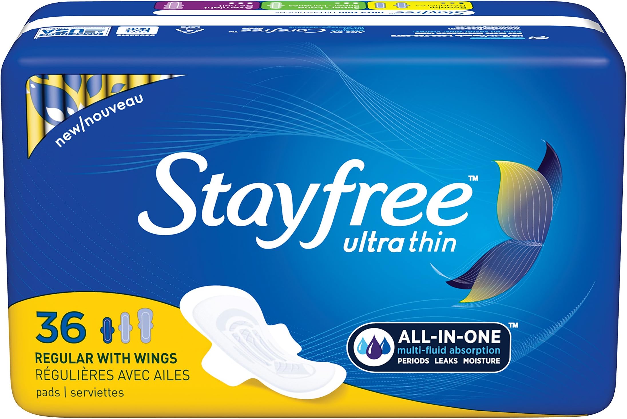 Amazon.com: Stayfree Ultra Thin Regular Pads with Wings For Women ...