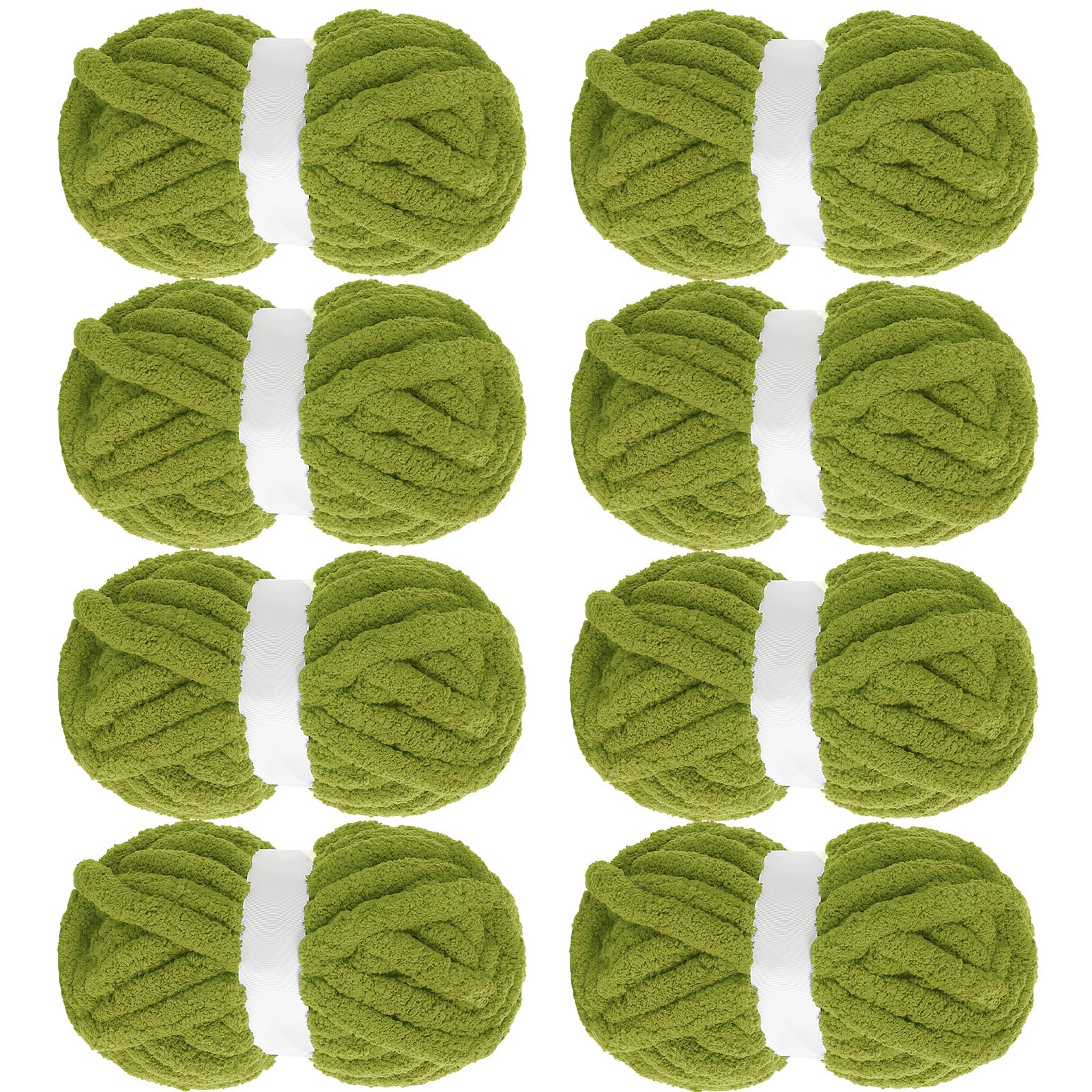 Amazon.com: MABOZOO Chunky Yarn for Crocheting 8 Pack,Olive Green ...