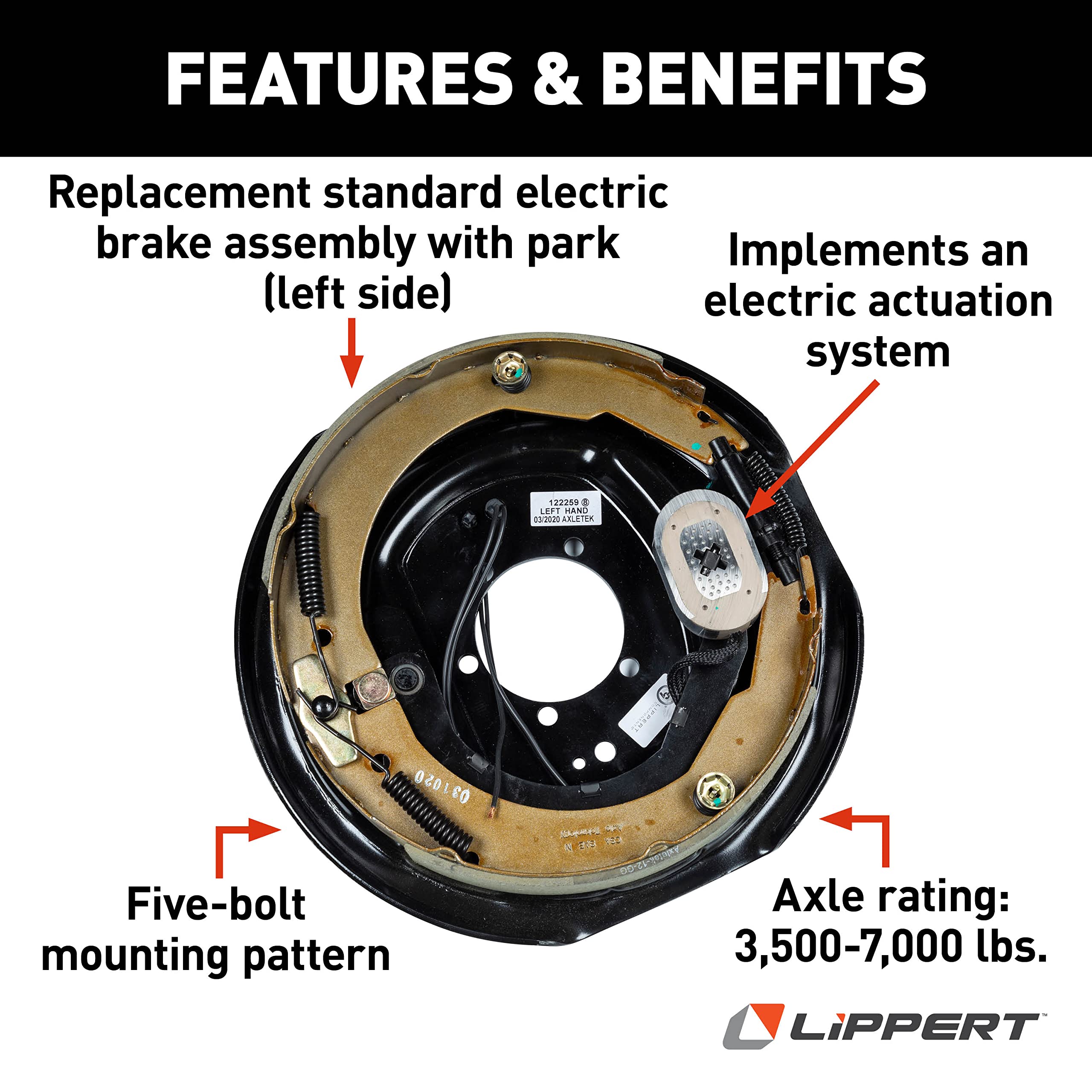Snapklik.com : Lippert Components Replacement Electric Brake Assembly ...