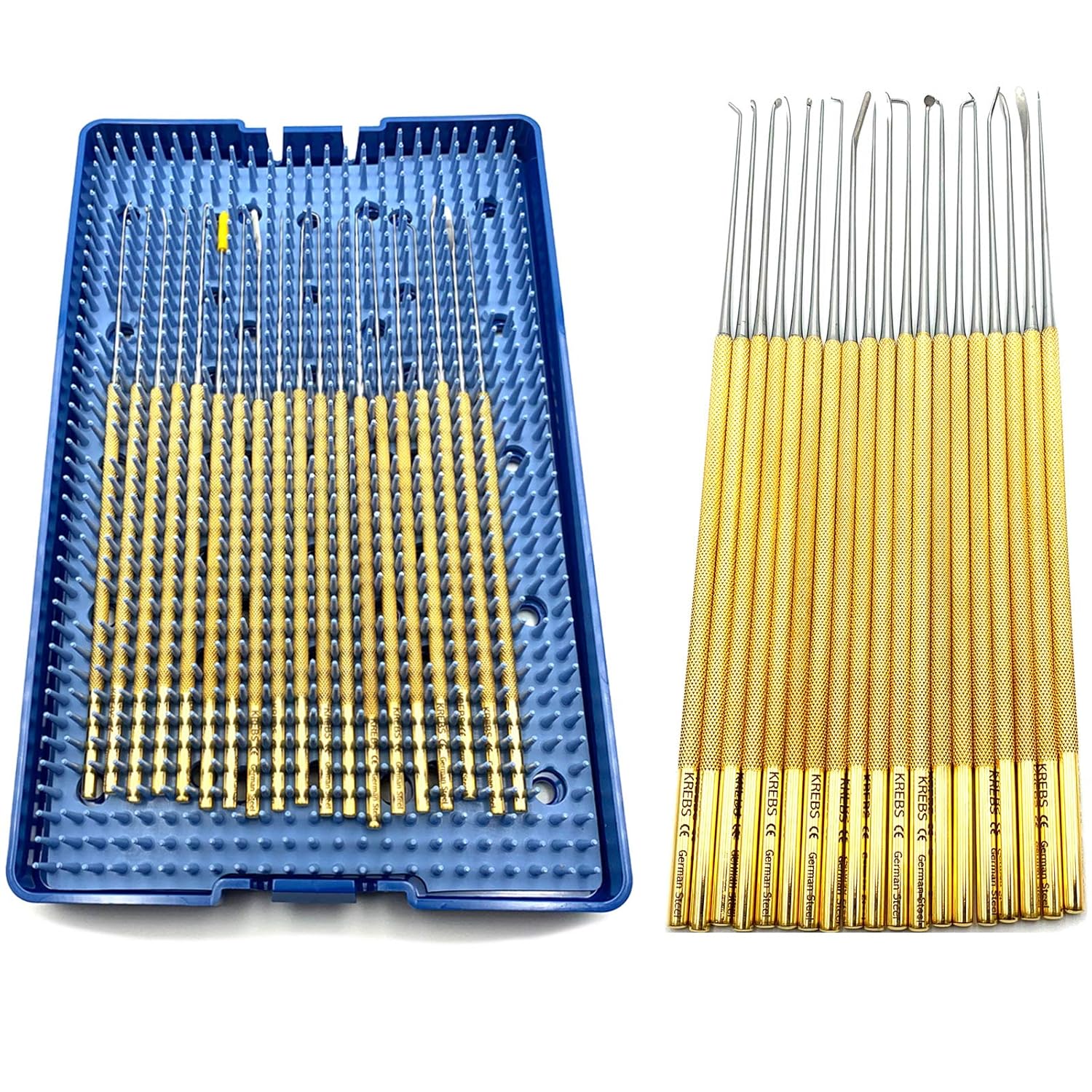 Amazon.com: Rhoton Micro Dissector Kit Straight Set w/Rack (19 pcs ...