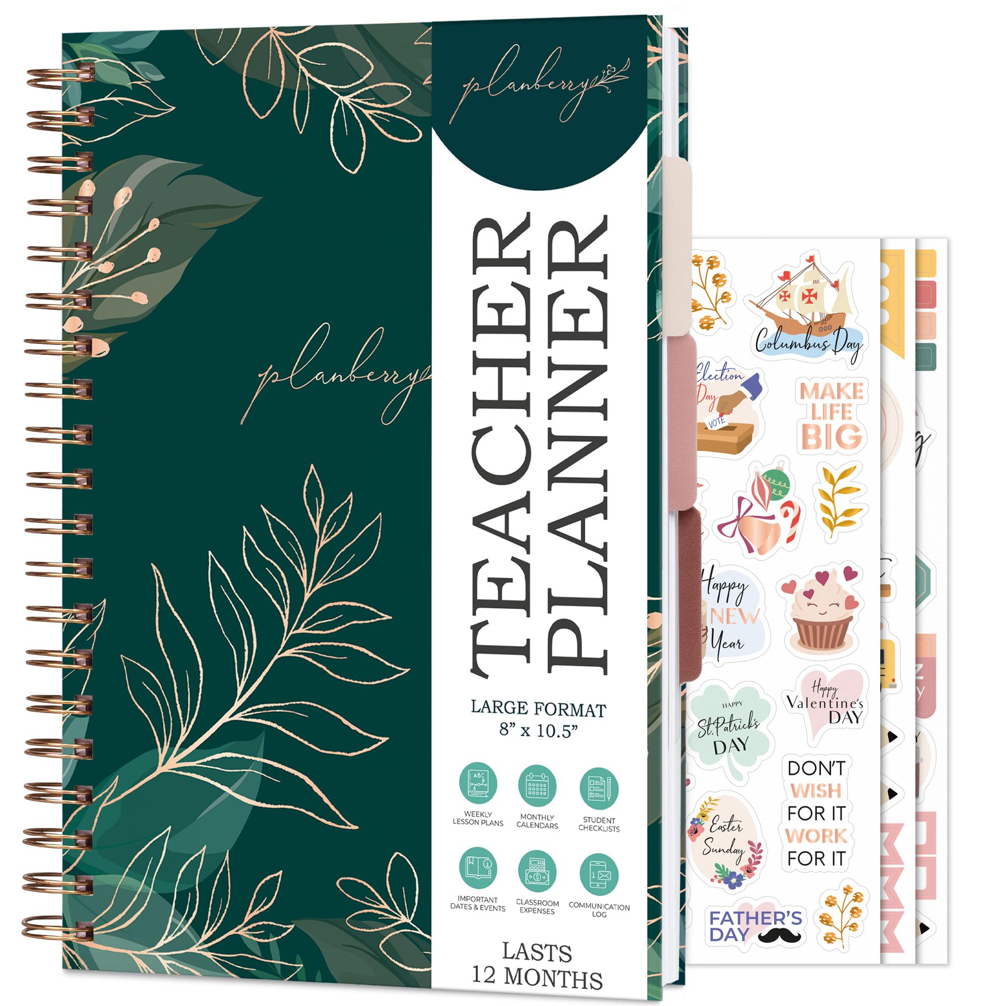 Snapklik.com : PLANBERRY Teacher Planner Undated School Year Plan Book ...