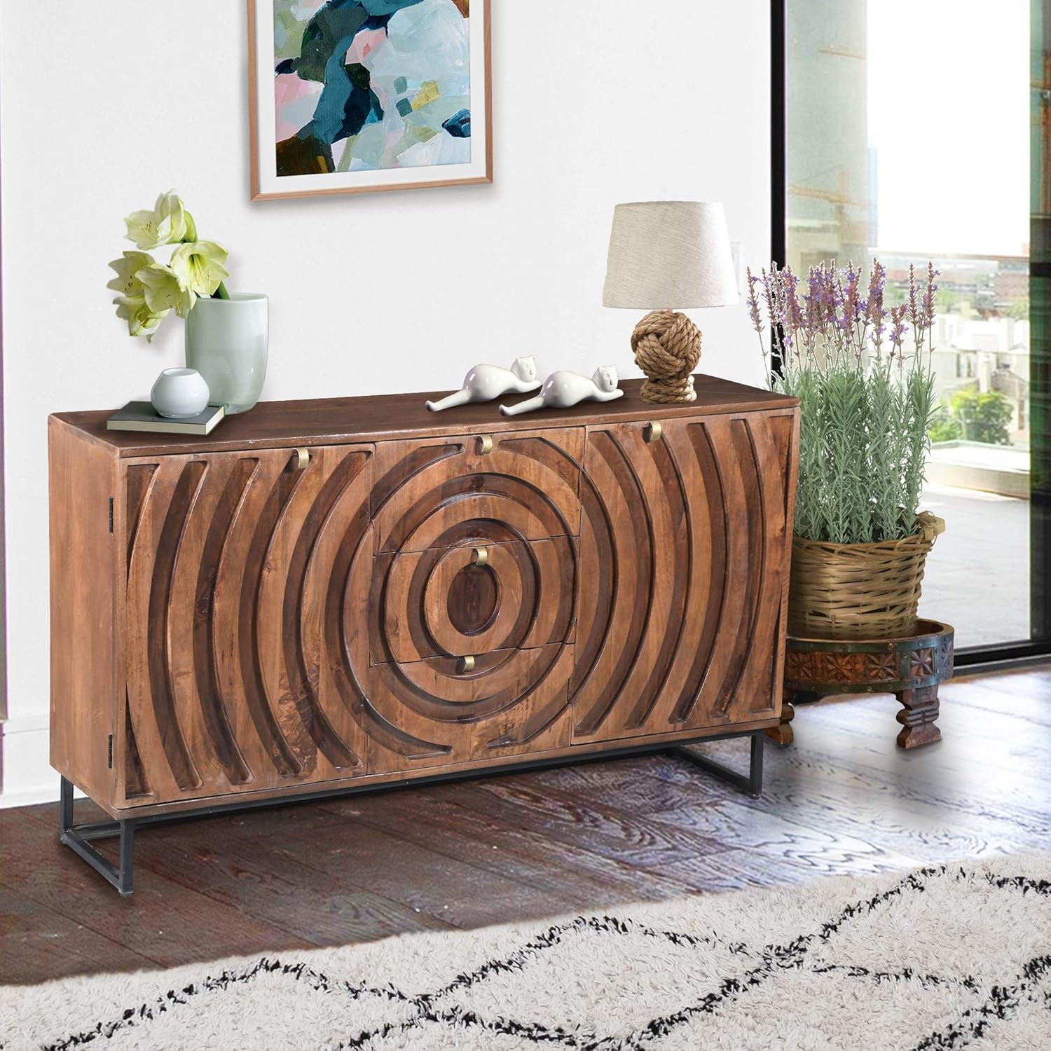 Amazon.com - CHIC TEAK Mountainside Mango Wood Buffet - Buffets ...