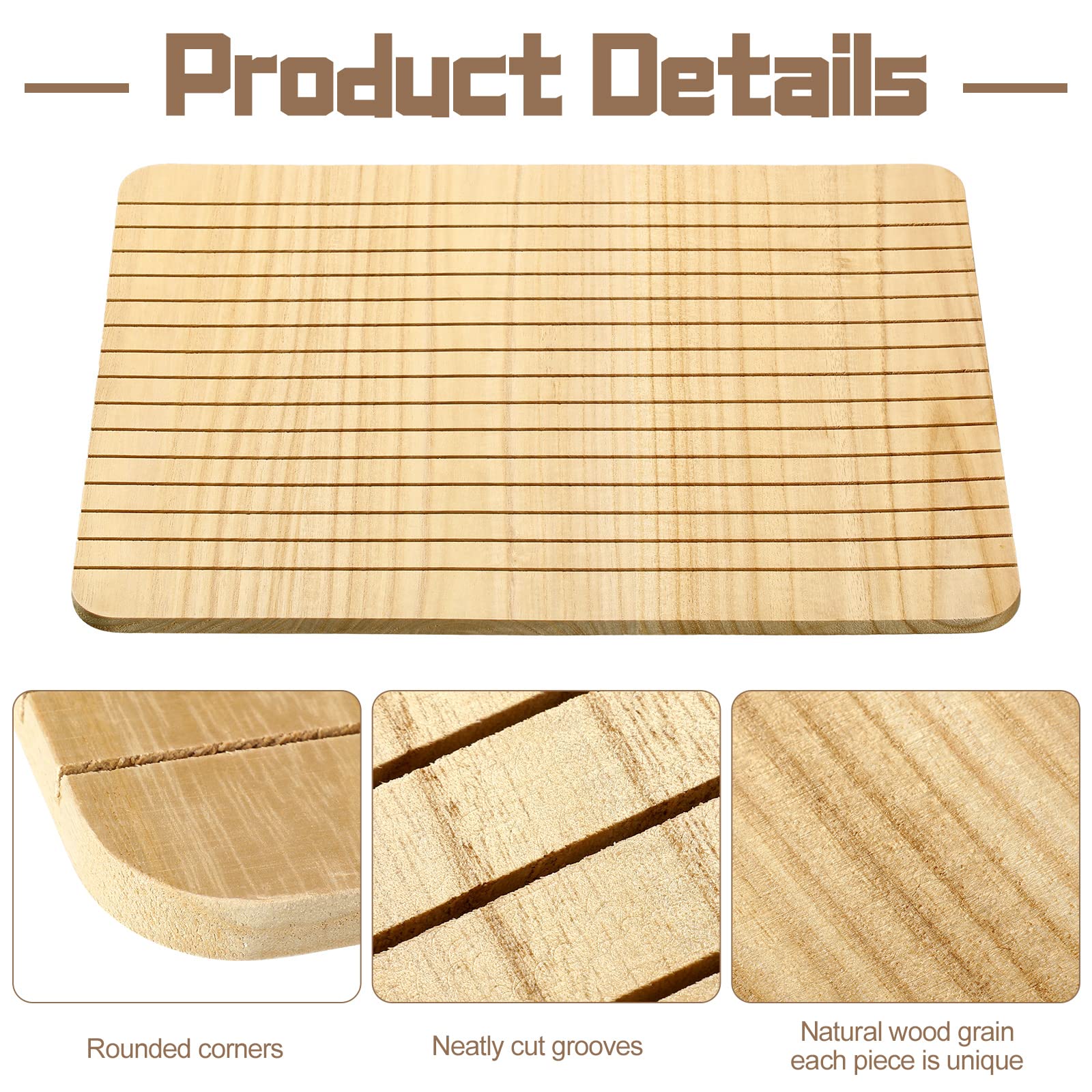 Snapklik.com : Glenmal 2 Pcs Wooden Name Badge Holder ID Badge Tray ...