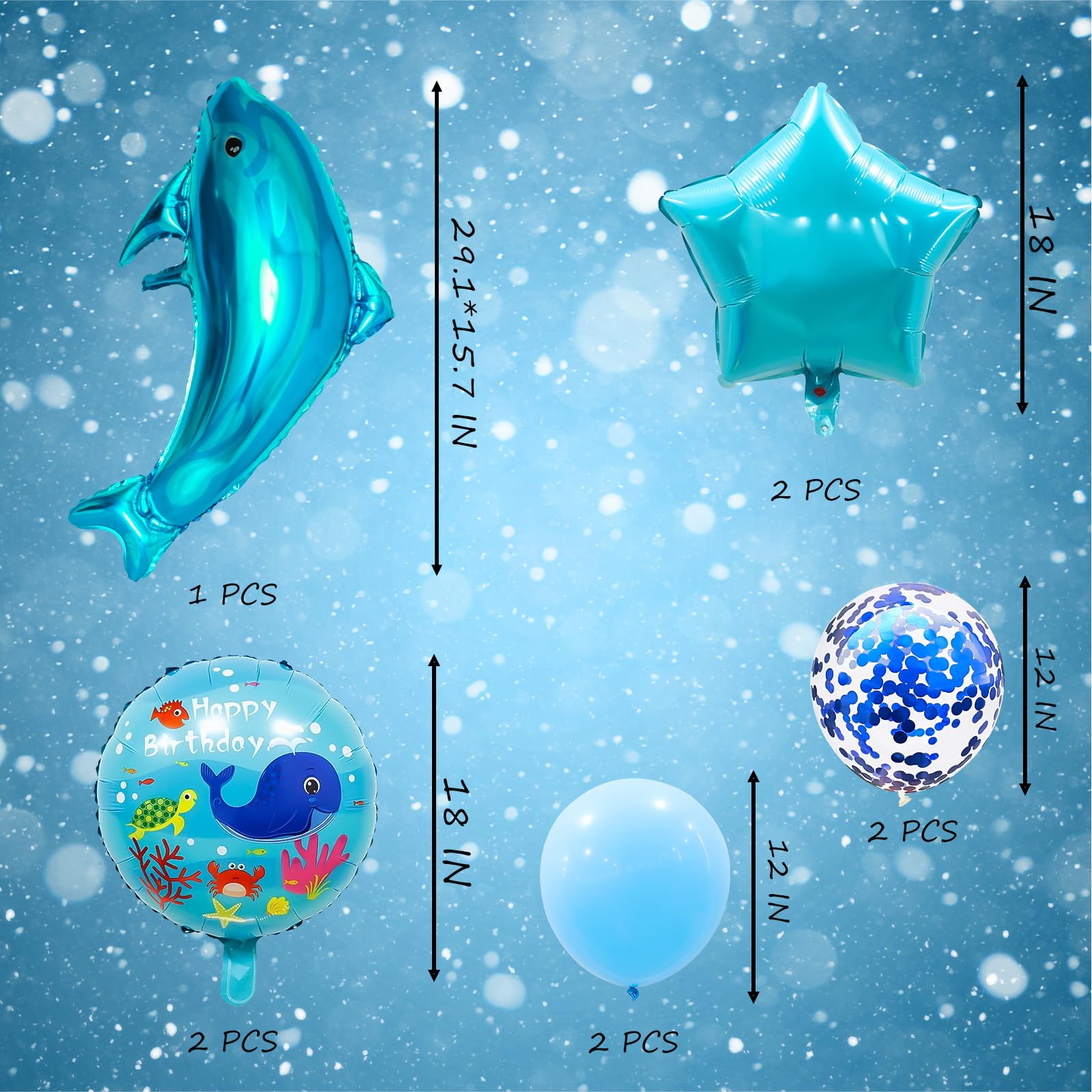 Dolphin Baby Shower Theme Amazon.com: HAIOPS Dolphin Balloons Big Fish