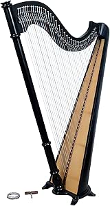 Amazon.com: Sturgis Midwest 42 Strings Black Celtic Irish Lever Harp ...
