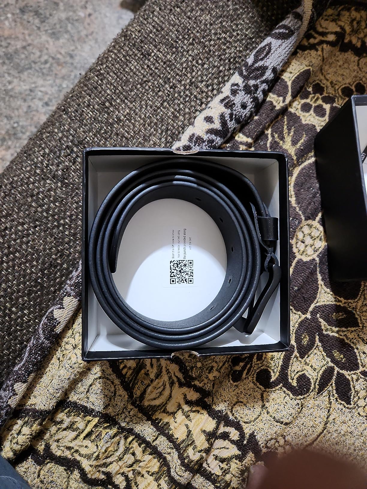 HIDE & SKIN Jacobs Leather Handmade Belt for Men (Ebony M1 Black; Free ...