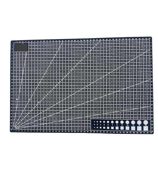 Kreative Kraft A3 Black Cutting Mat – 3-Layer PVC, Dual-Sided with ...