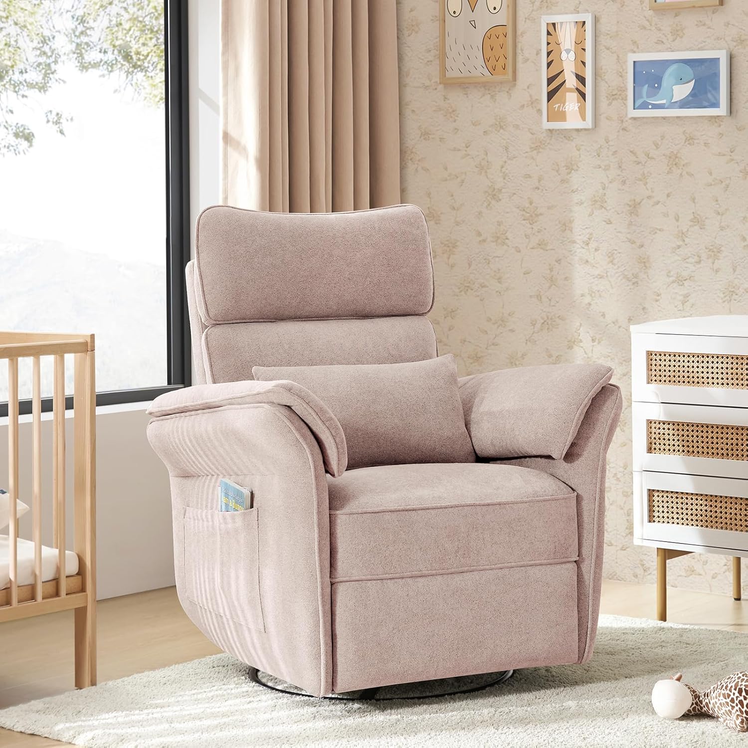 Amazon.com: HULALA HOME Nursery Glider Recliner with Adjustable ...