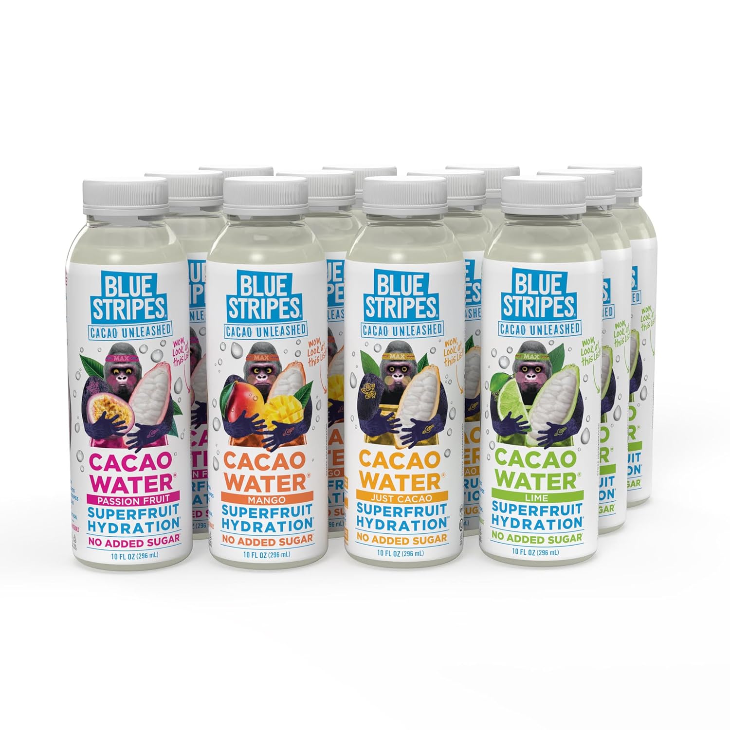 Amazon.com : Blue Stripes Cacao Water Variety Pack - Cold Pressed ...
