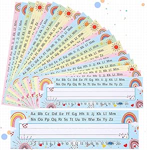 Amazon.com: PerKoop 360 Pcs Rainbow Teacher Name Plate for Desk ...