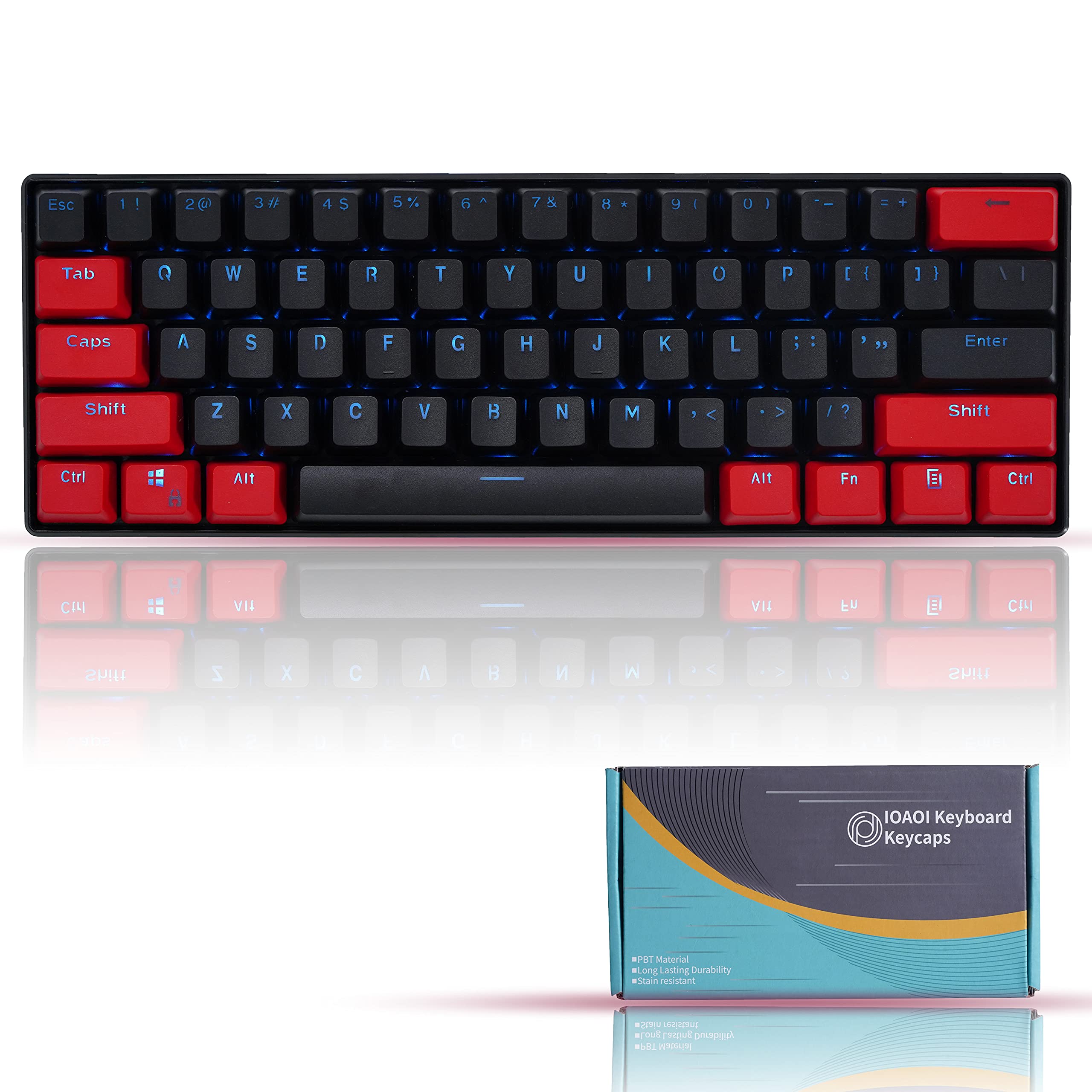 Buy IOAOI PBT Keycaps, 61 Keycaps for 60 Percent Keyboard OEM Profile ...