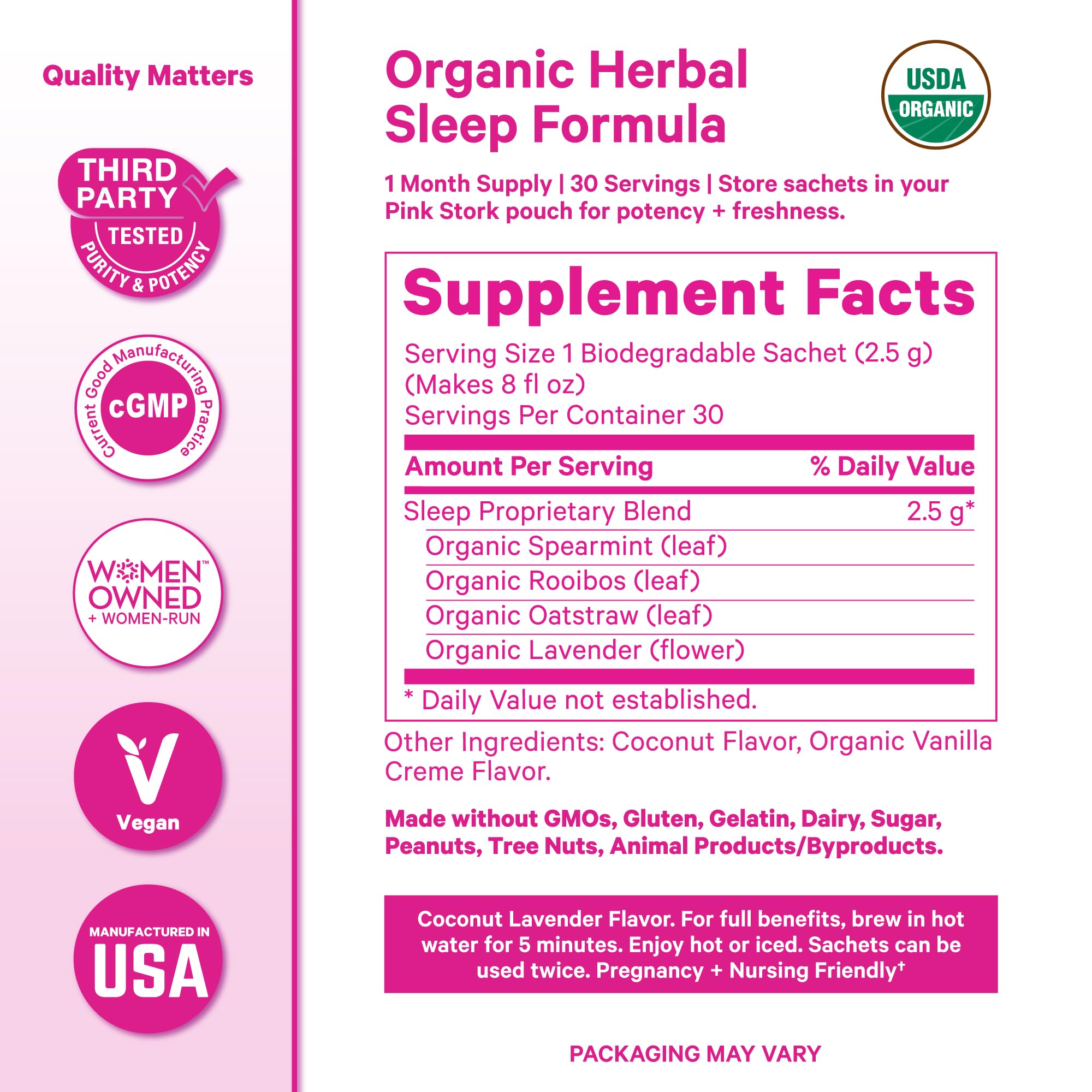 Snapklik.com : Pink Stork Organic Sleep Tea - Melatonin-Free - Calming ...