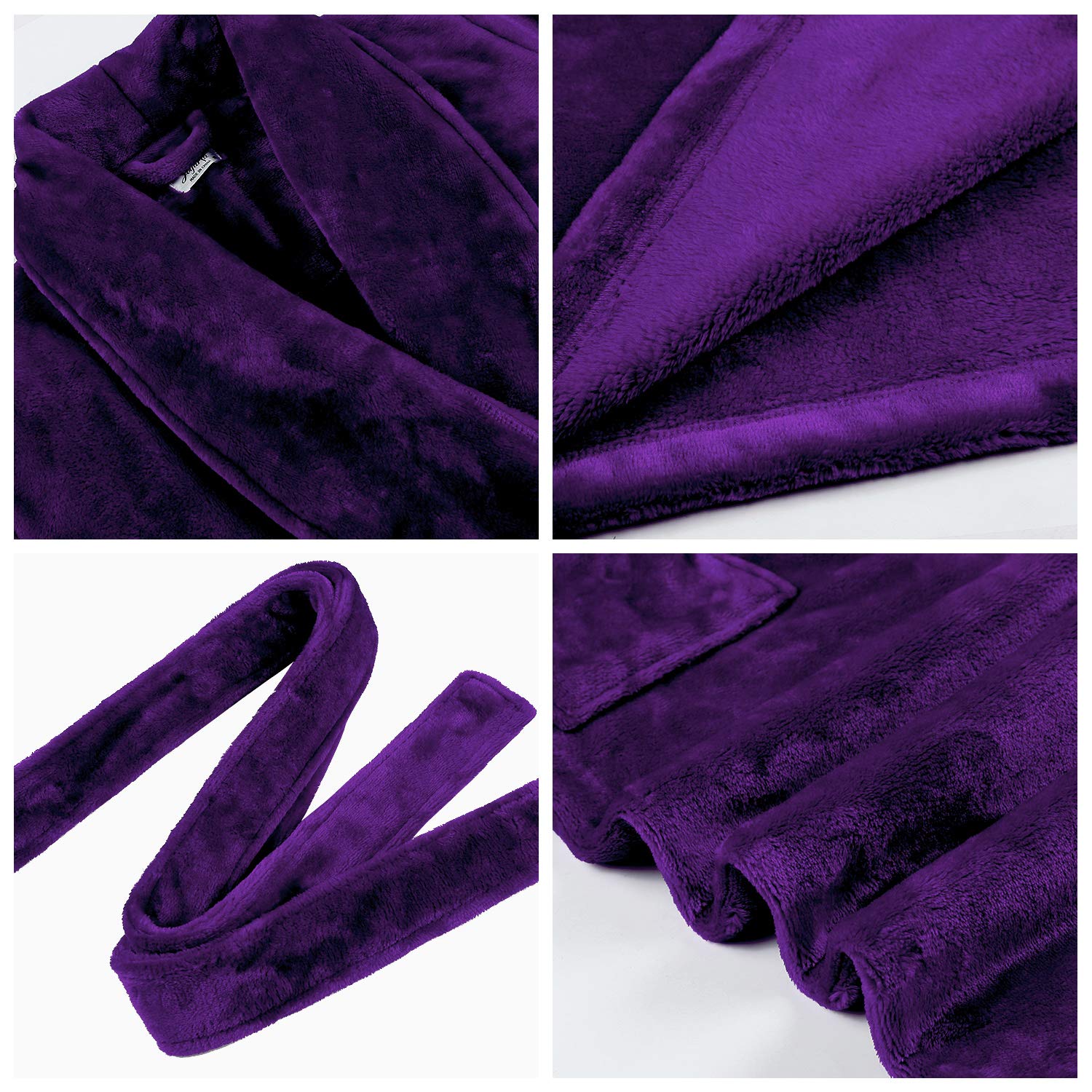 Snapklik.com : Amorbella Warm Heavy Robes For Women Luxury Plush Fleece ...
