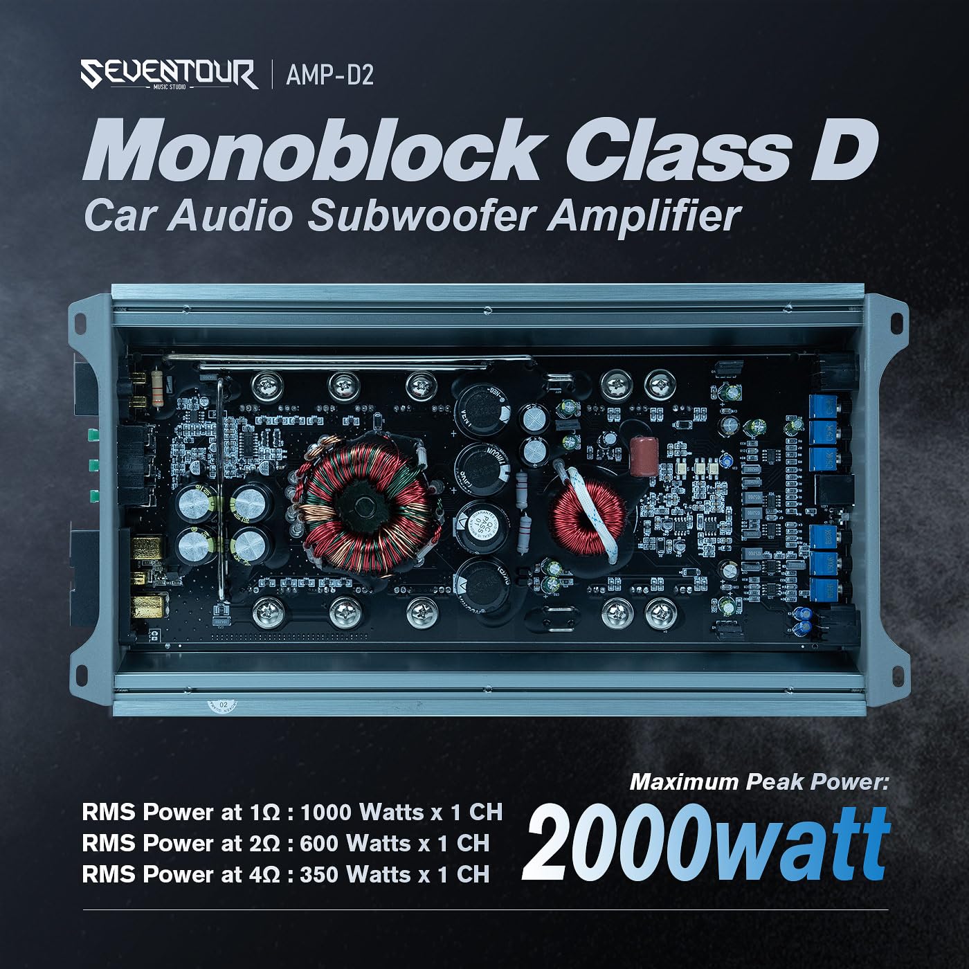 Snapklik.com : Seventour 2000W Car Audio Monoblock Class D Amplifier