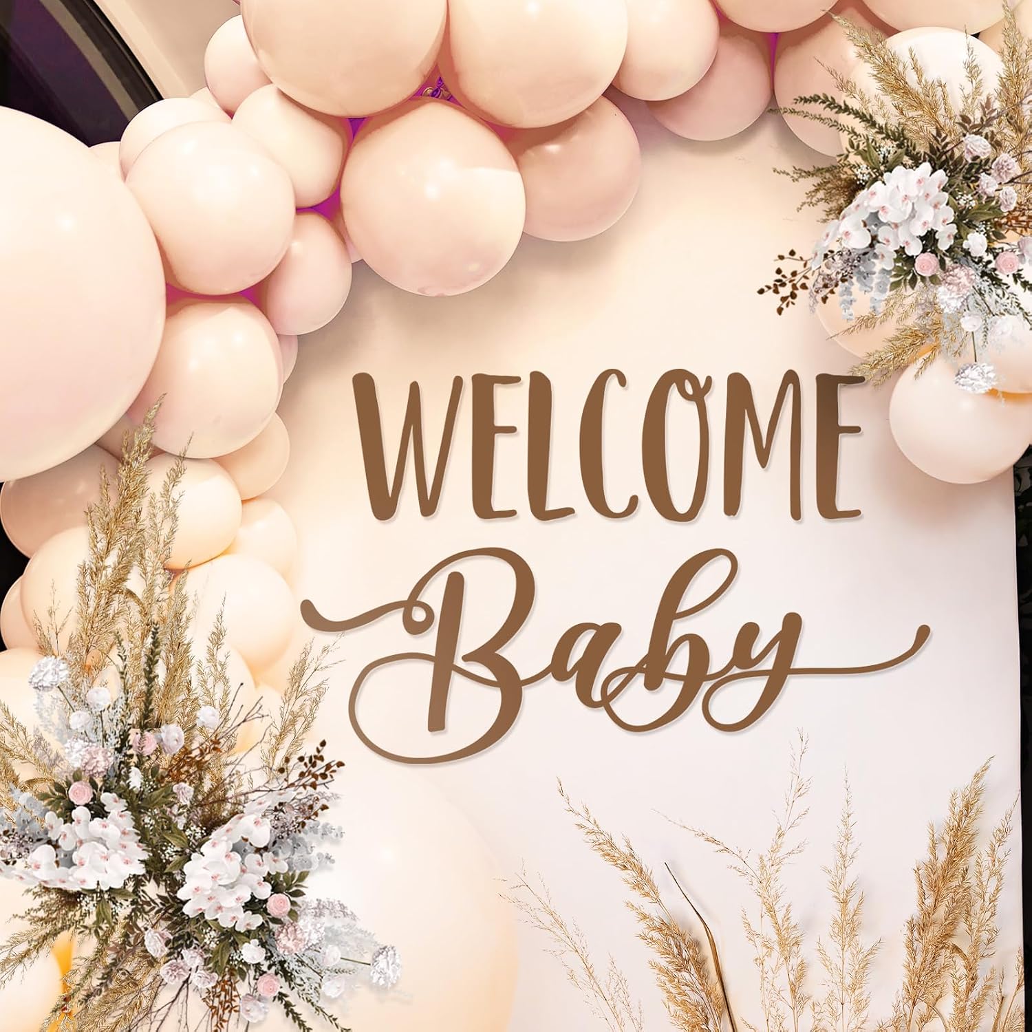 Amazon.com: Dunzoom Baby Shower Decorations Welcome Baby Signs Welcome ...